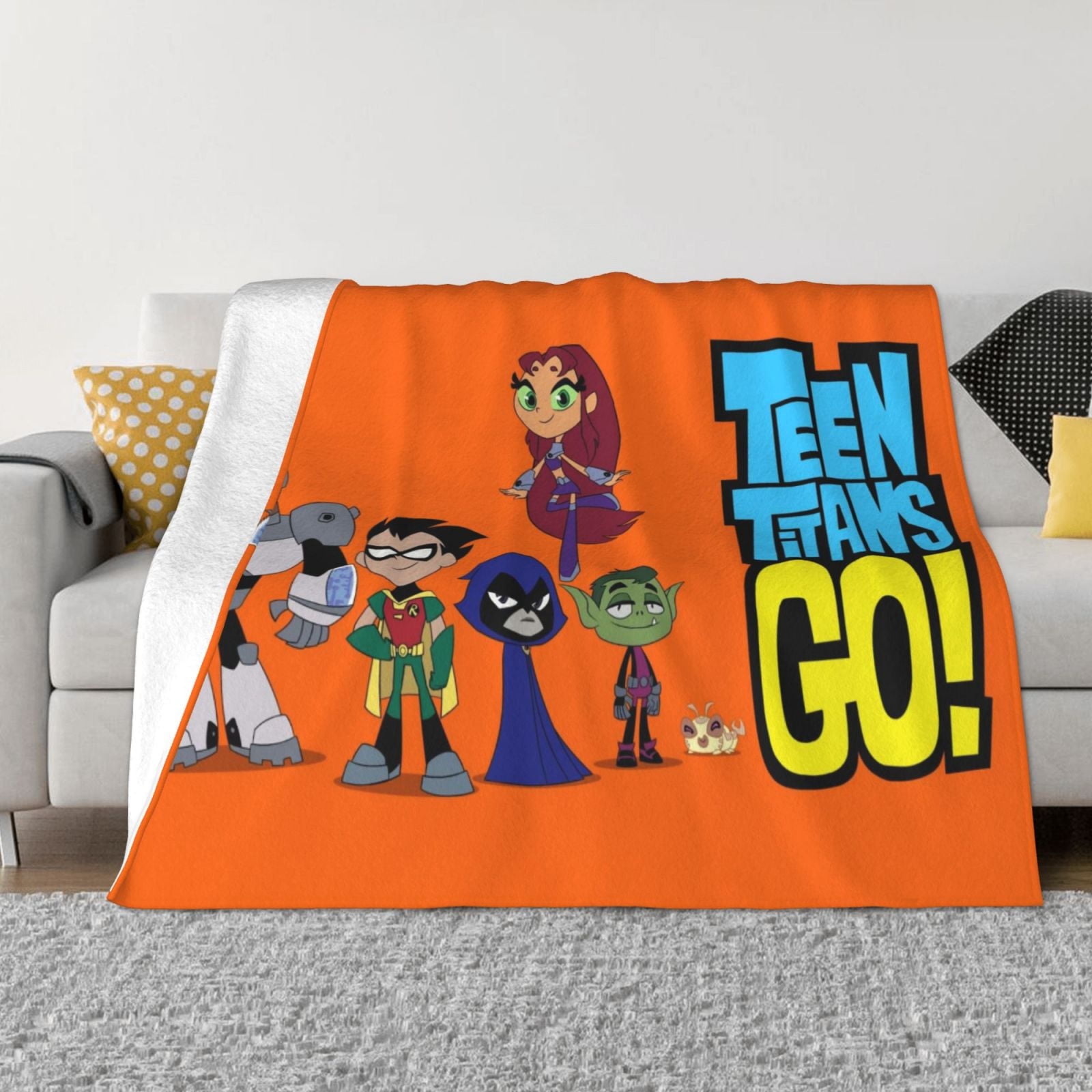 Teen Titans Go! Throw Blanket Couch Bed Sofa Soft Lightweight Warm Cozy ...