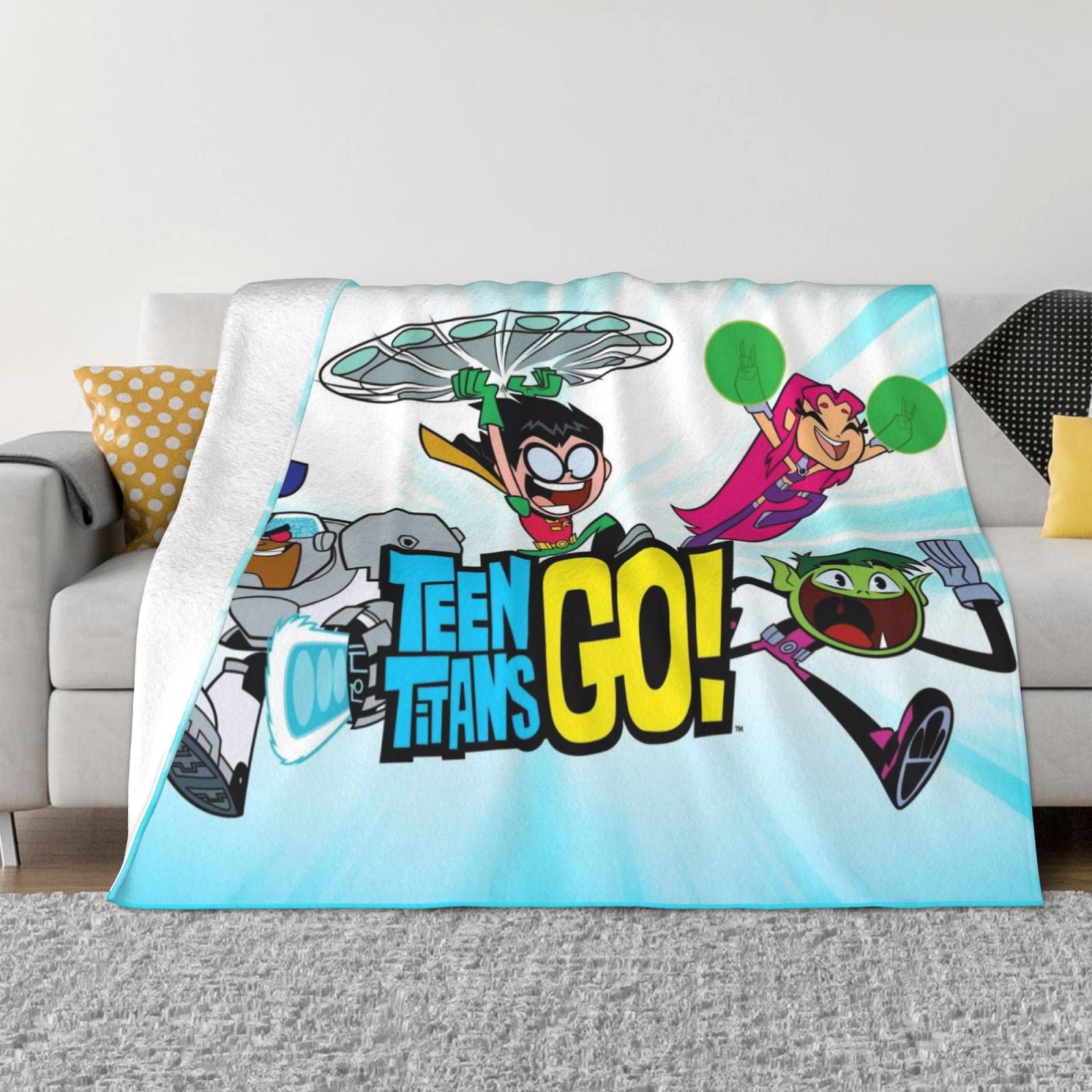 Teen Titans Go! Throw Blanket Couch Bed Sofa Soft Lightweight Warm Cozy ...