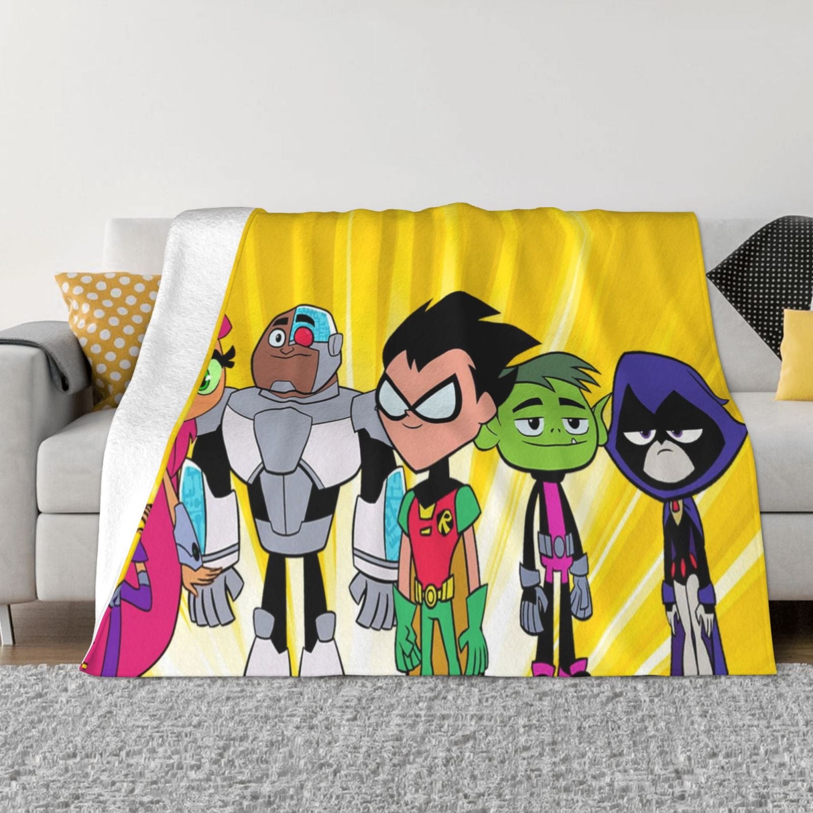 Teen Titans Go! Throw Blanket Couch Bed Sofa Soft Lightweight Warm Cozy ...