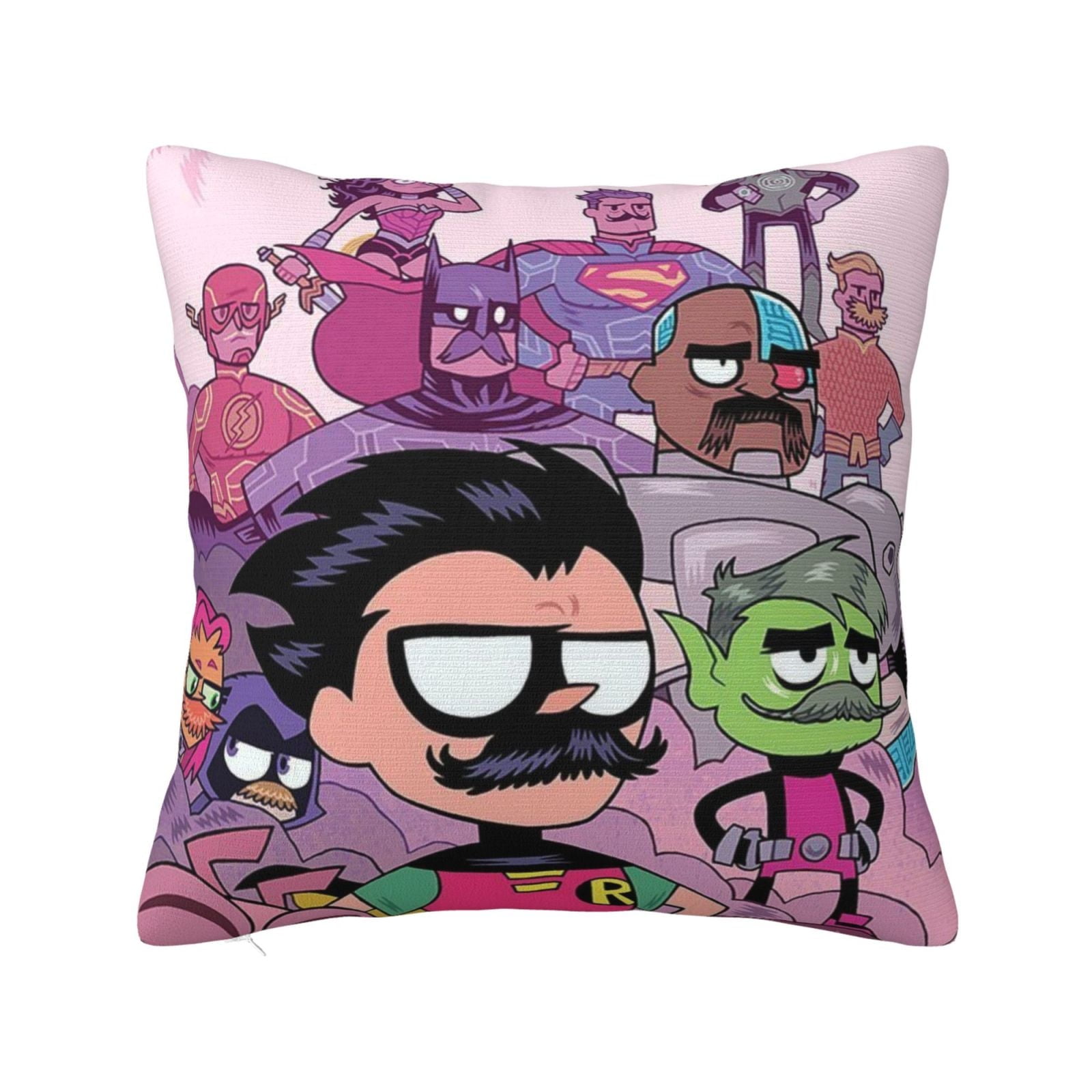 Teen Titans Go Throw Pillow Covers 20"x20" Inch, Modern Decor Pillow ...