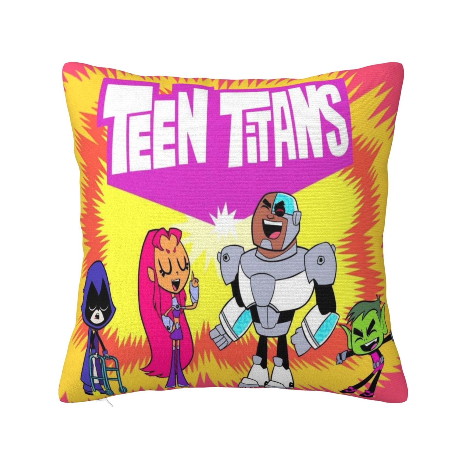 Teen Titans Go Throw Pillow Covers 20"x20" Inch, Modern Decor Pillow ...