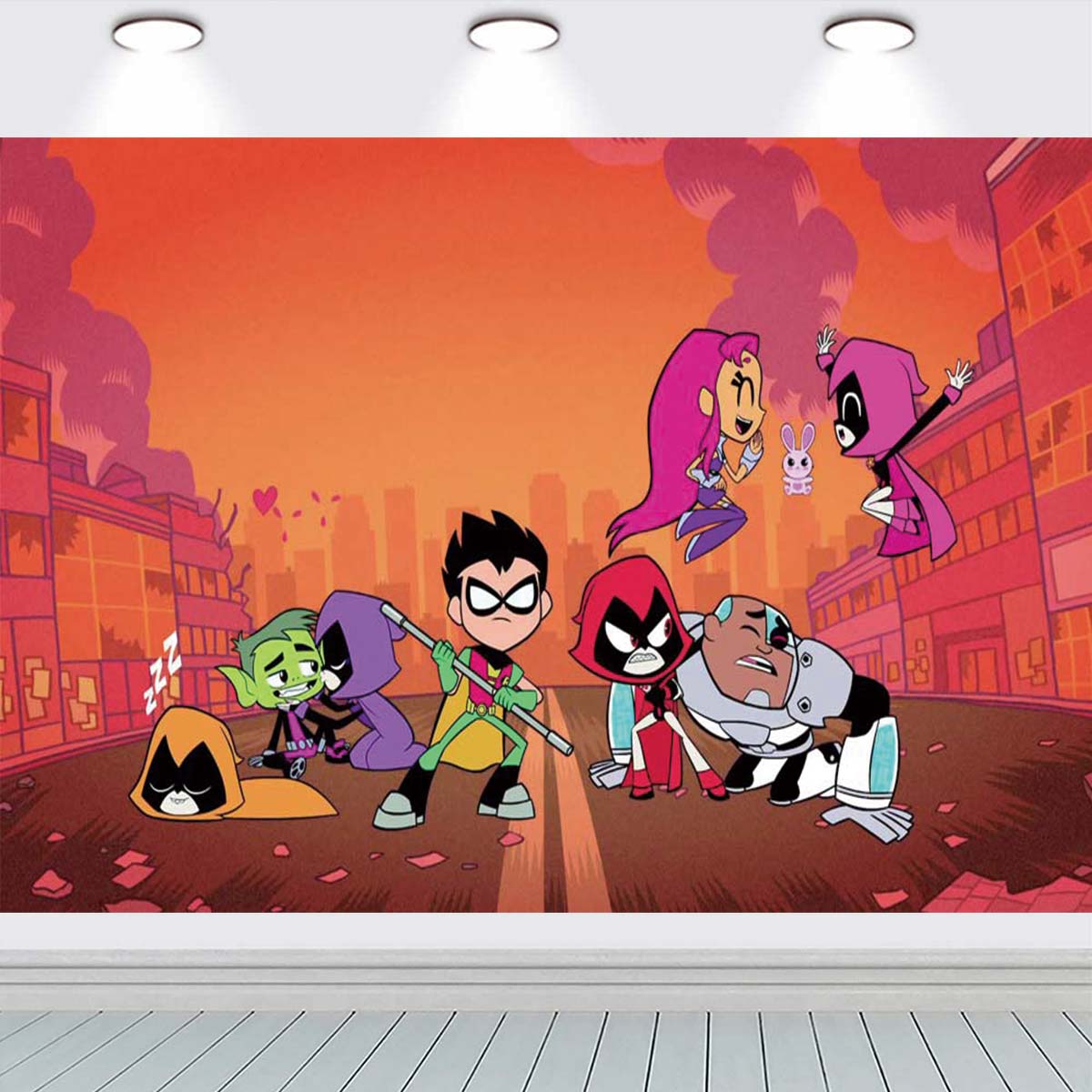 Teen Titans Go school Backdrop Background Banner Birthday Party ...