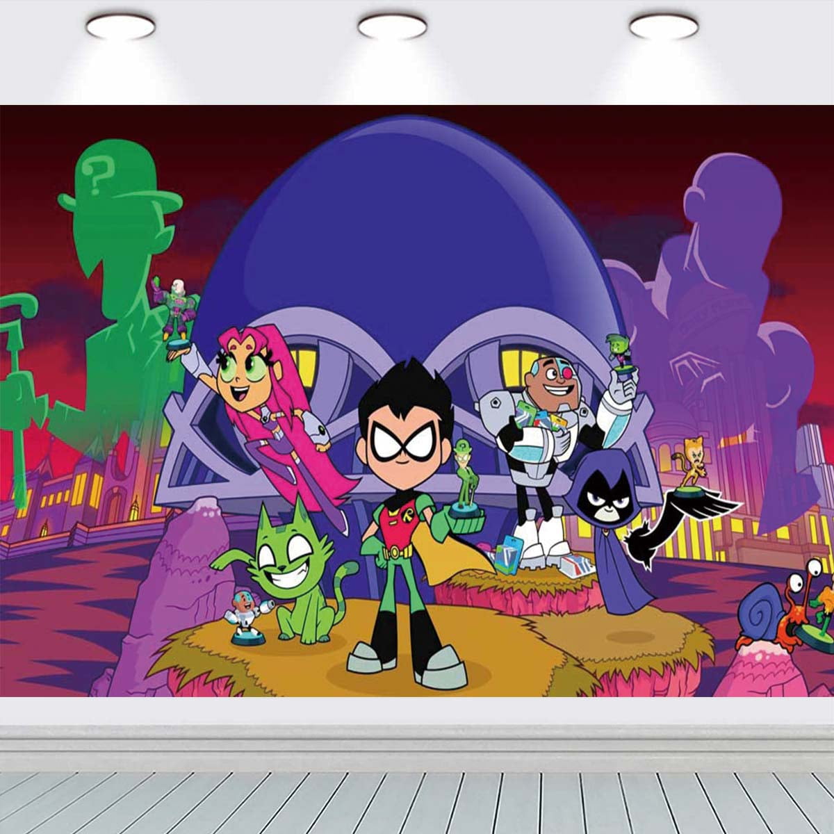 Teen Titans Go school Taspestry Wall Decor Background Backdrop Party ...