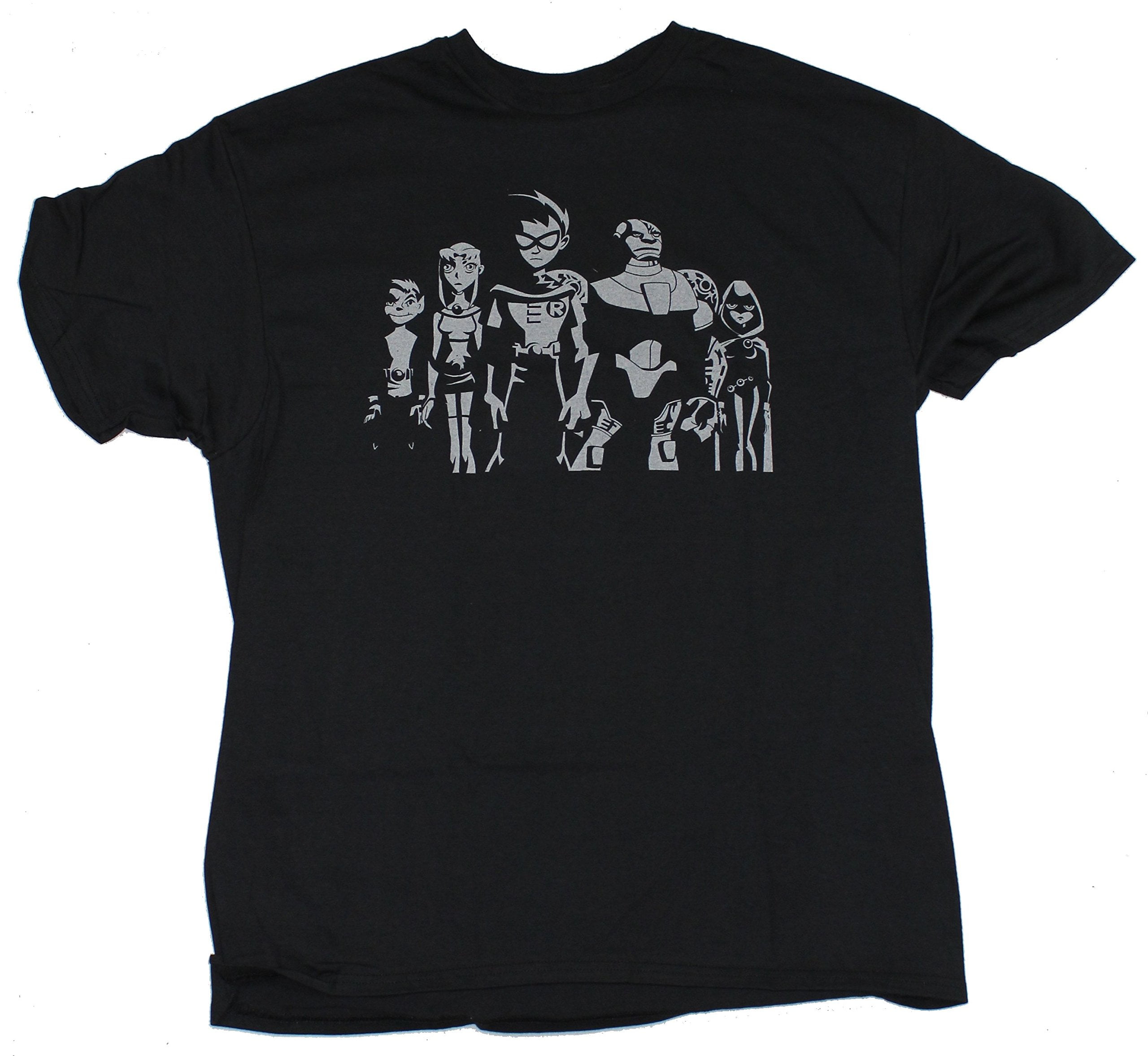 Teen Titans Mens T-Shirt - Ominus Gray Standing Cartoon Group Image ...