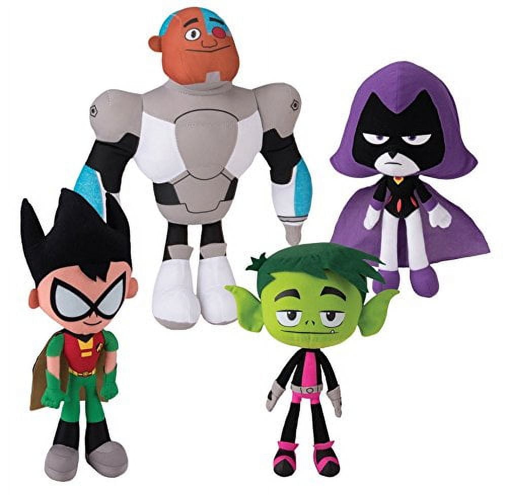 "Teen Titans Go! 10"" Plushie Toy Set - Includes Robin, Beast Boy ...