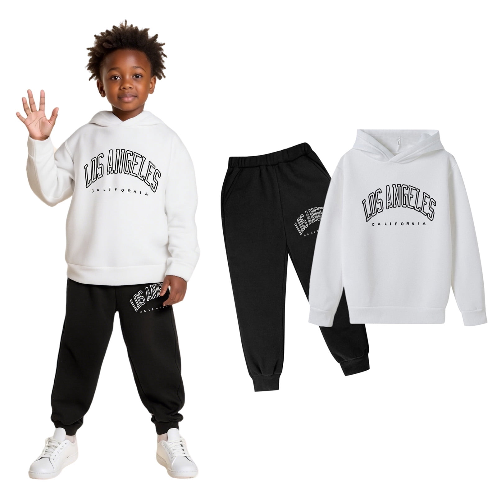Teen Tracksuit Jogging Outfits Set Long Sleeve Pullover Hoodie and ...