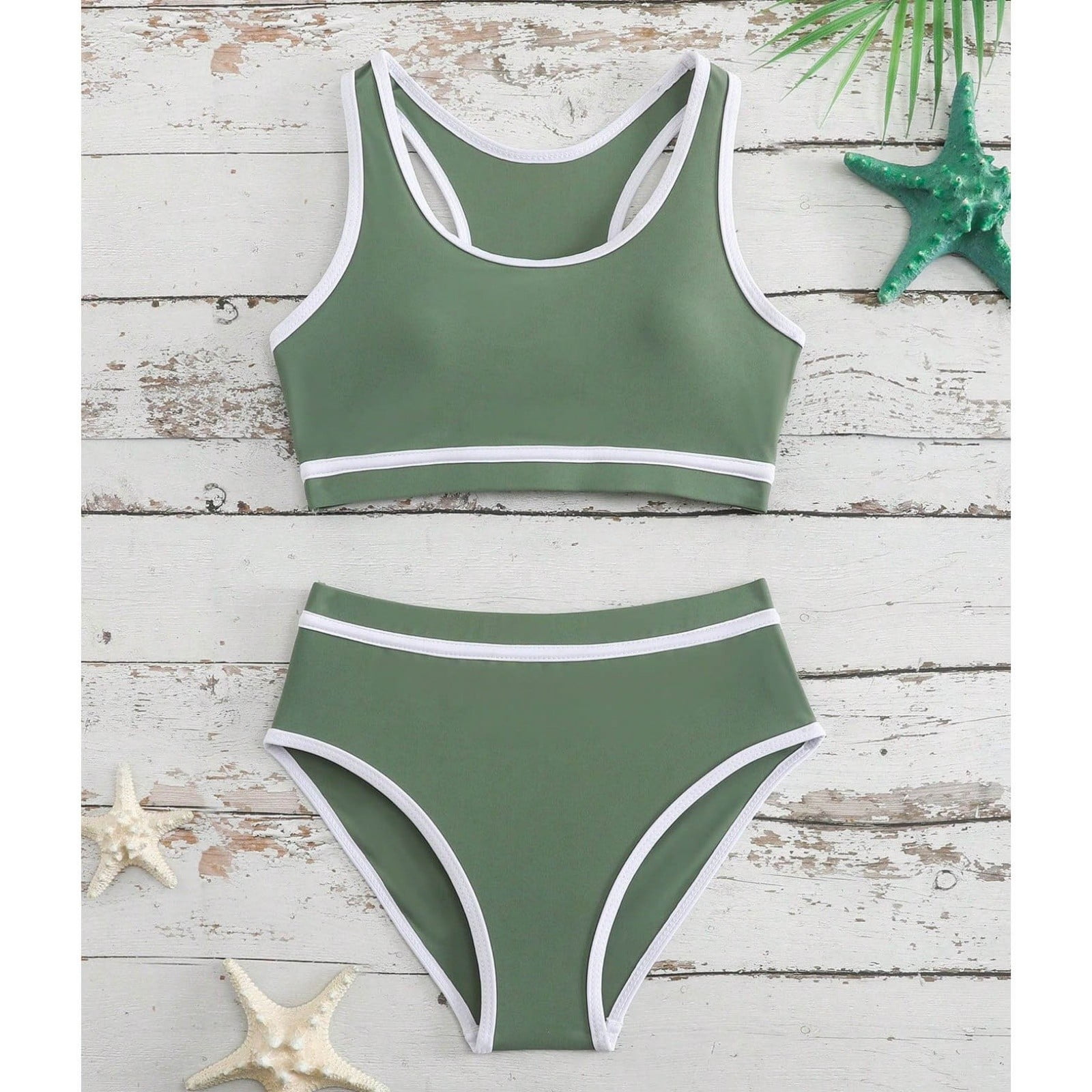 Teen Two-Piece Girls Swimsuits Bikini Sets Beach Sporty Bathing Suits ...