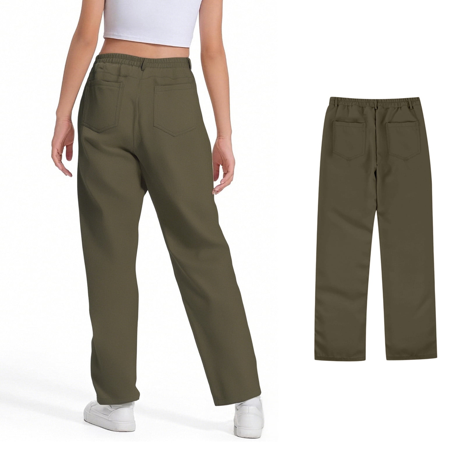 Teen Uniform Pants for Girls Skinny Fit Kids Dress Pants With Pockets ...