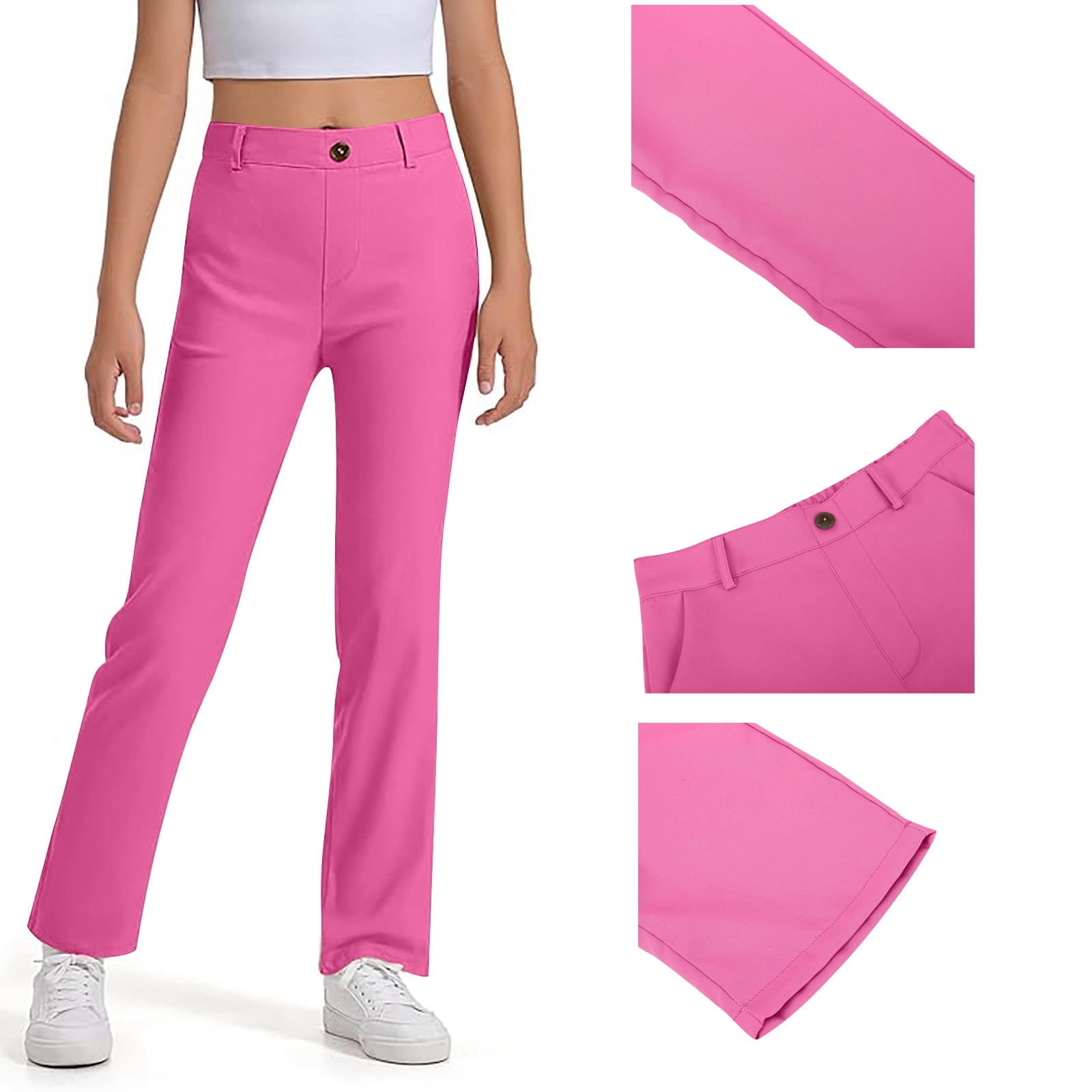 Teen Uniform Pants For Girls Skinny Pants Stretch Pants With Pockets ...