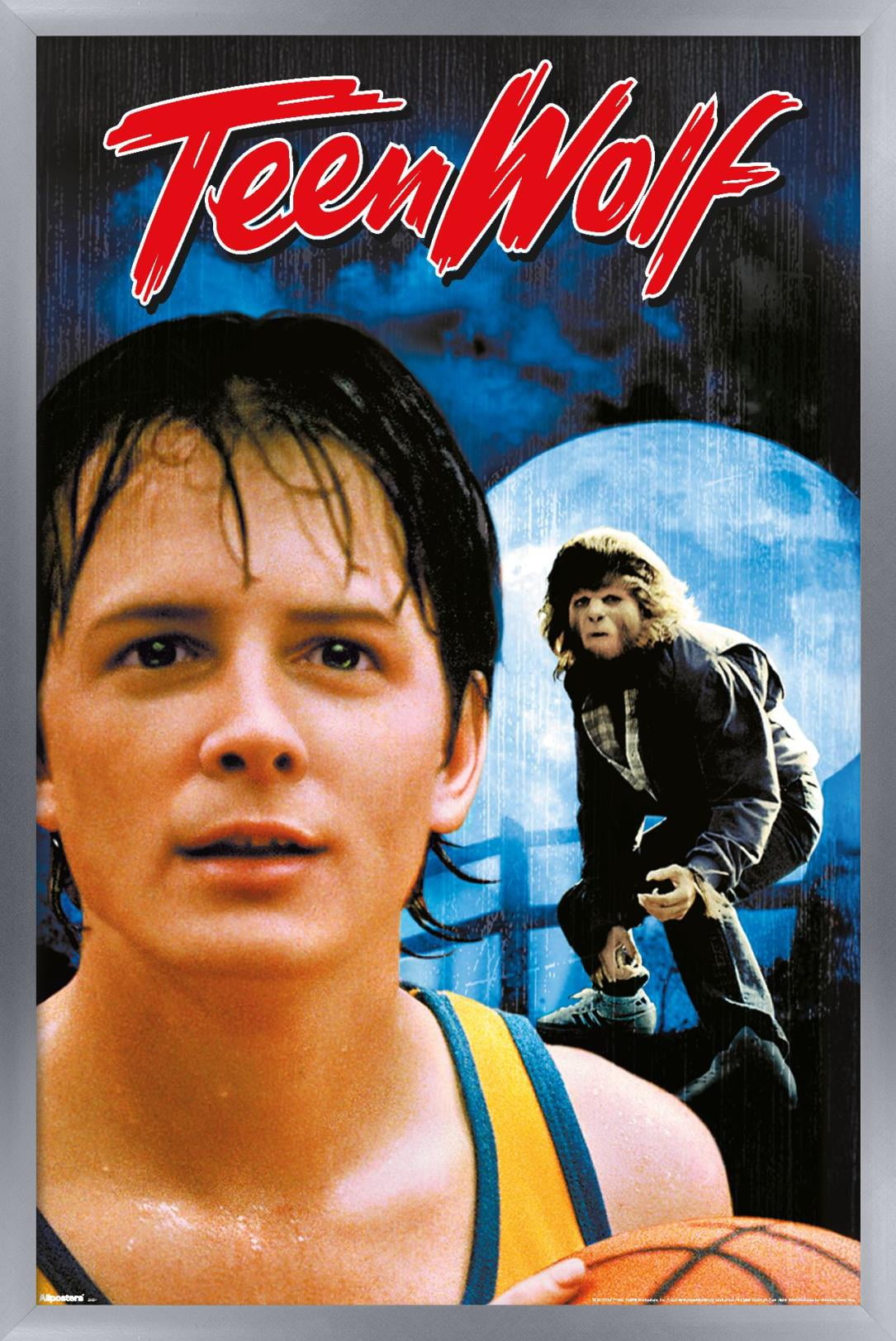 Teen Wolf (1985) - DVD Key Art Wall Poster, 14.725" x 22.375" Framed ...
