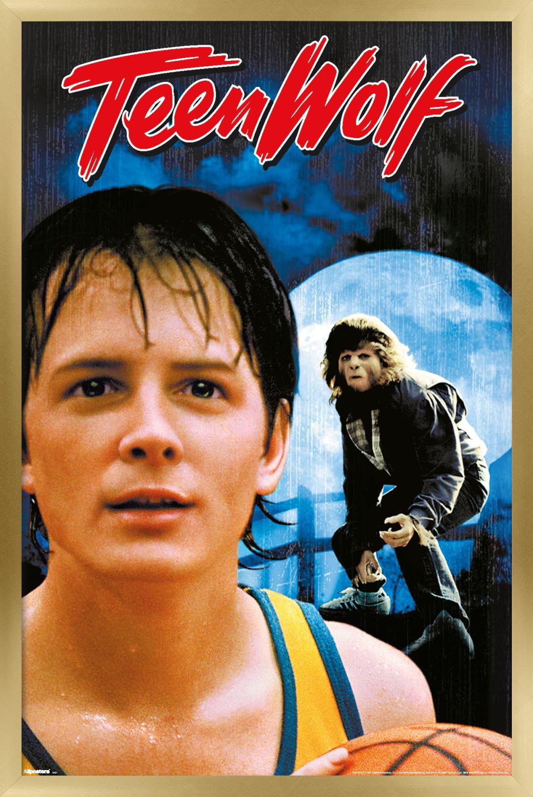 Teen Wolf (1985) - DVD Key Art Wall Poster, 22.375" x 34" Framed ...