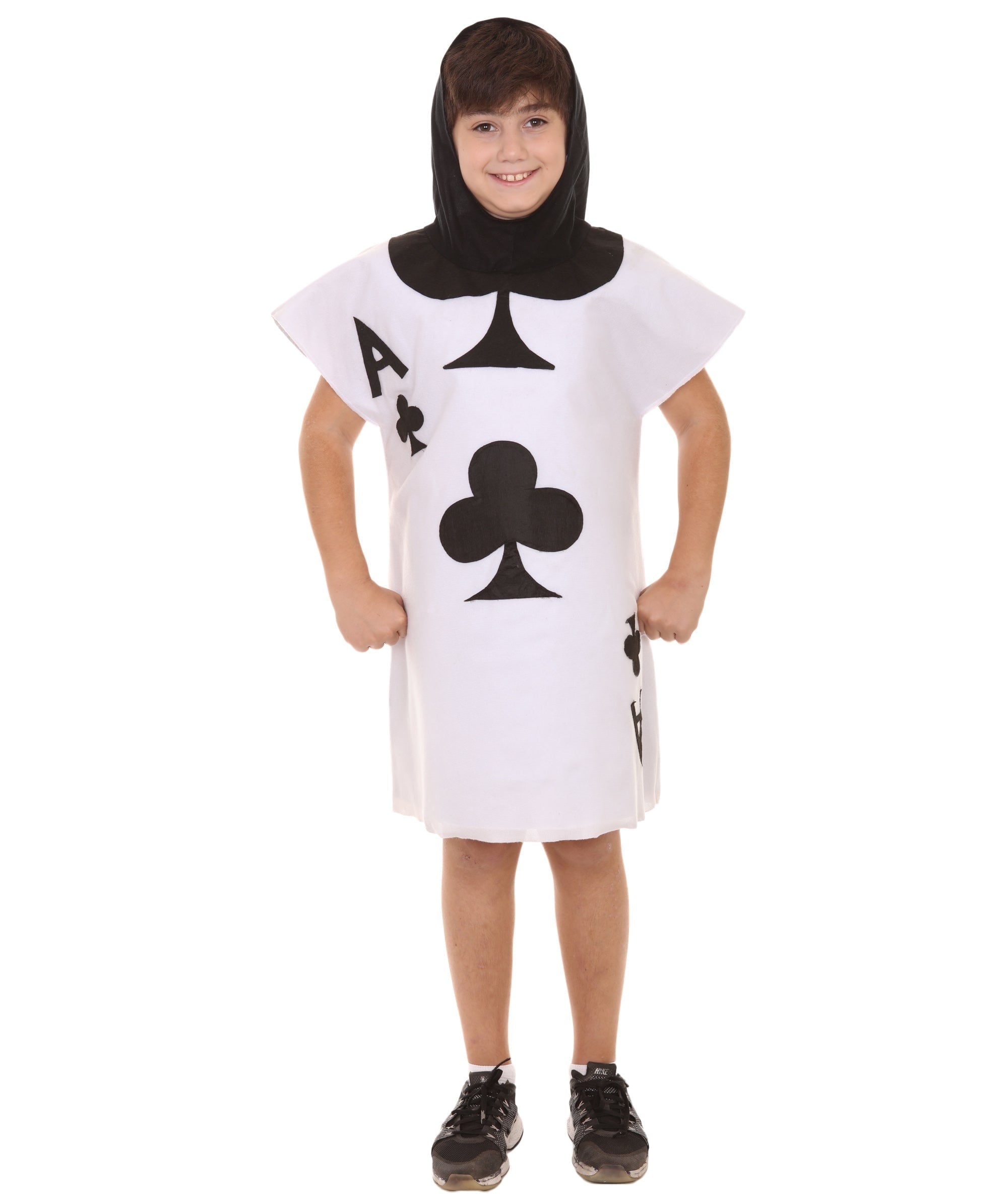 Teen's Clubs Poker Card Storybook & Fairytale Costume | White & Black ...