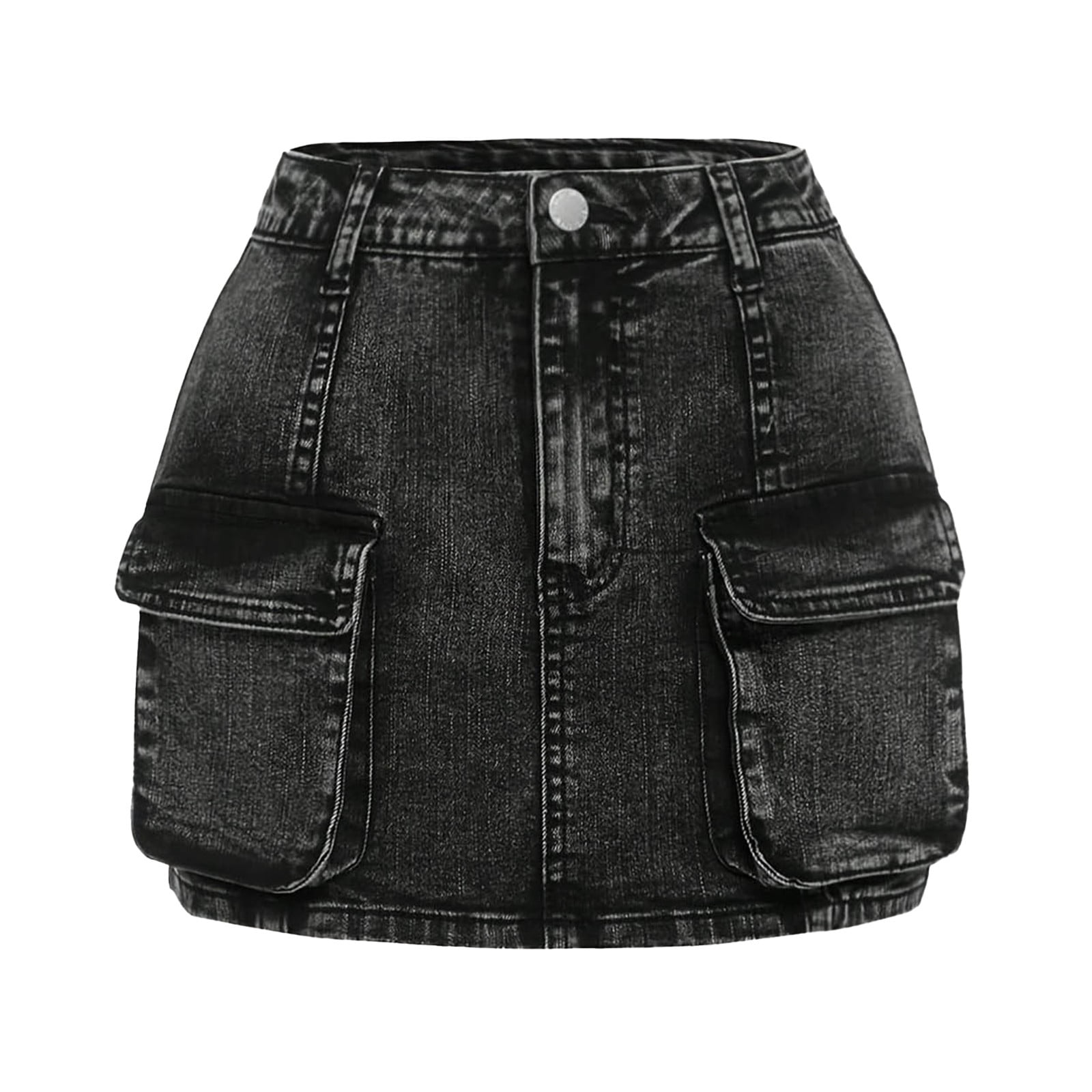 Teenage Girl's Flip Front Pocket Denim Skirt - Walmart.com