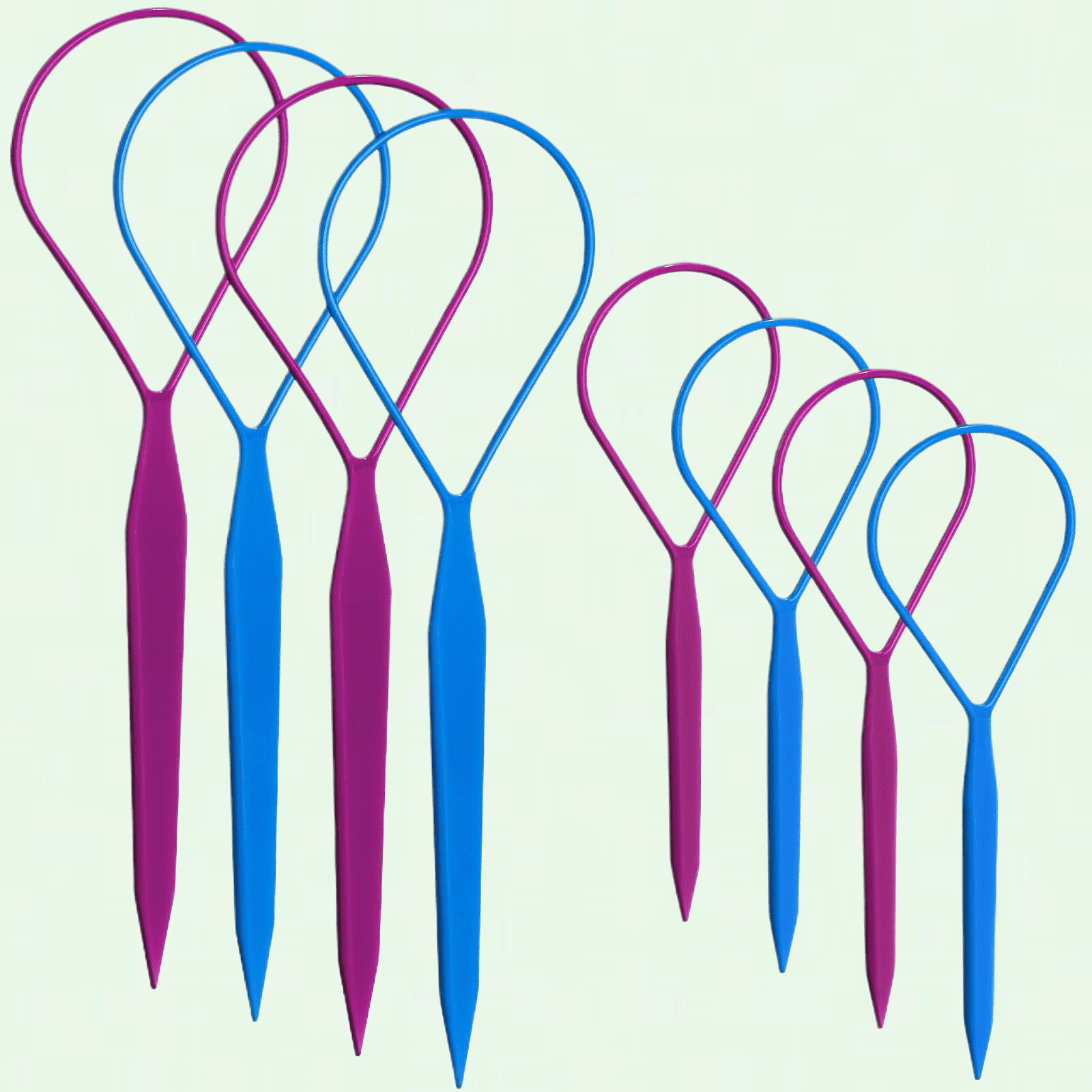 Teenage Hair Tail Tool, 8pcs Hair Loop Tool for Easy Styling - Walmart.com