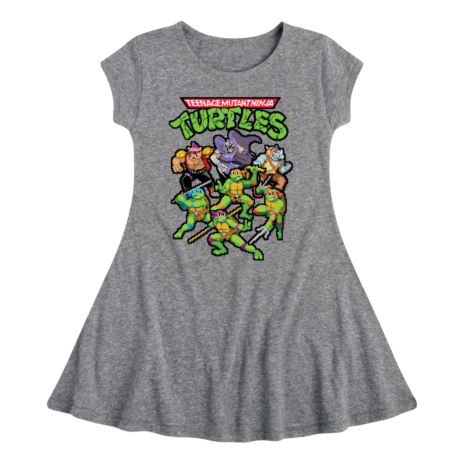 Teenage Muntant Ninja Turtle - Pixel Gaming Group - Toddler And Youth Girls Fit And Flare Dress ...
