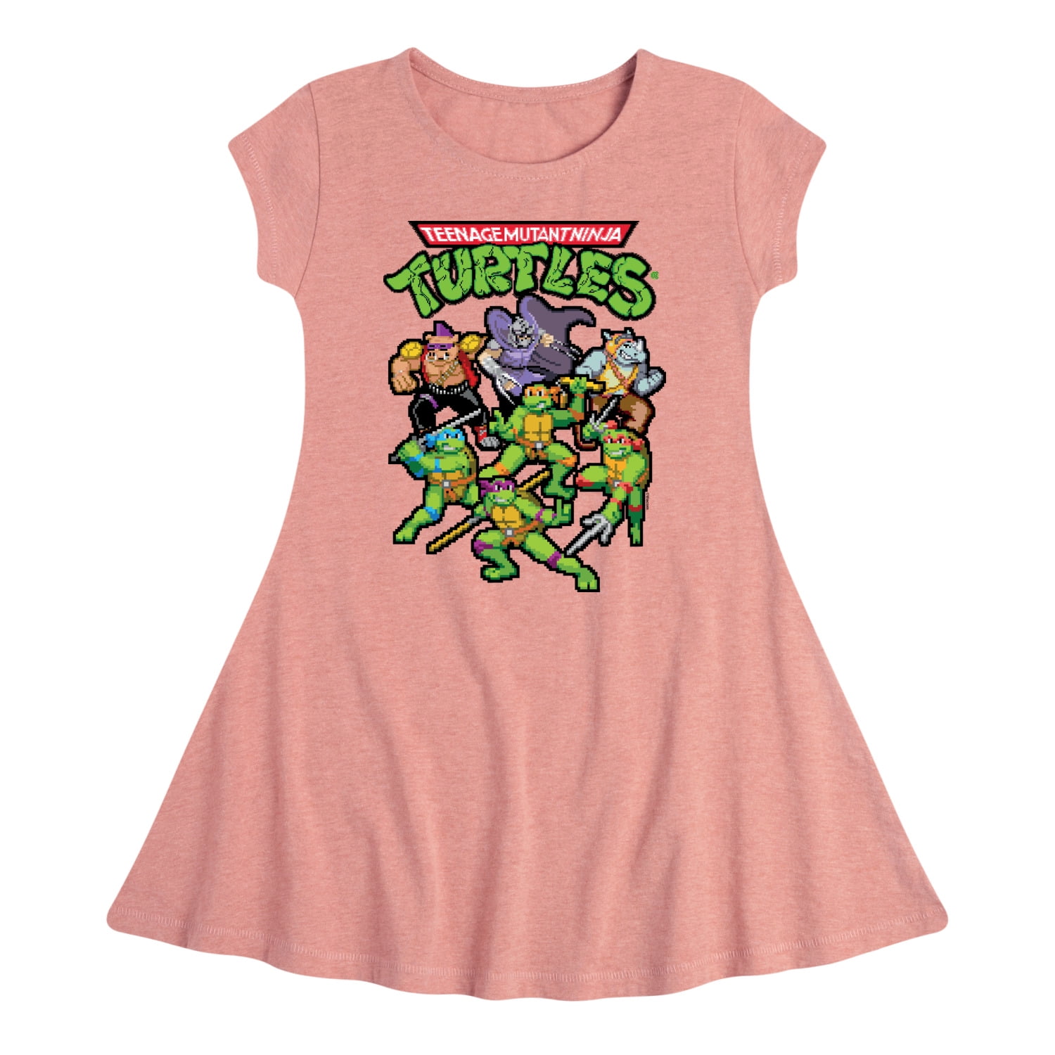 Teenage Muntant Ninja Turtle - Pixel Gaming Group - Toddler And Youth Girls Fit And Flare Dress ...