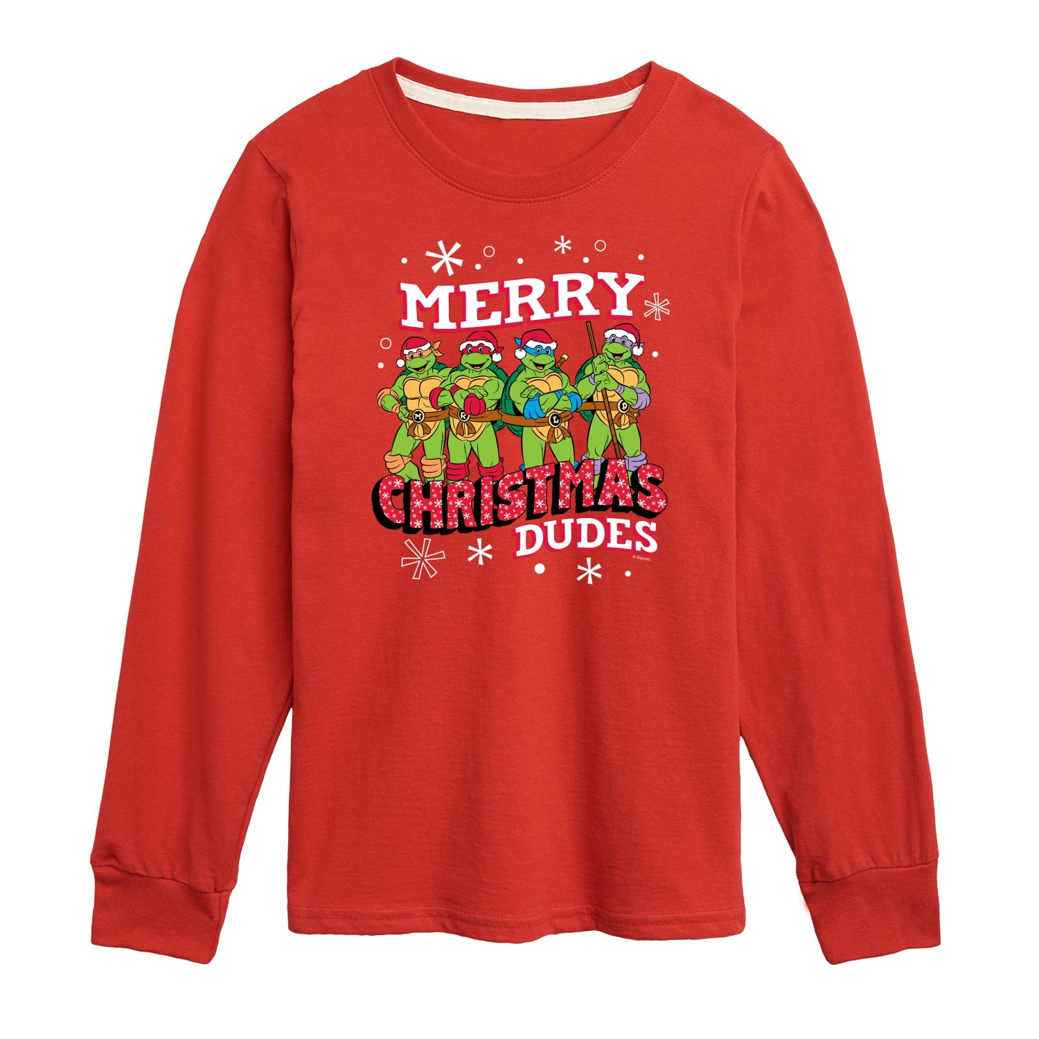 Teenage Muntant Ninja Turtles - Merry Christmas Dude - Toddler And Youth Long Sleeve Graphic T ...