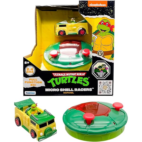 Teenage Mutant Ninj Turtles Toy, Raphael Micro Shell Racer RC Vehicle ...