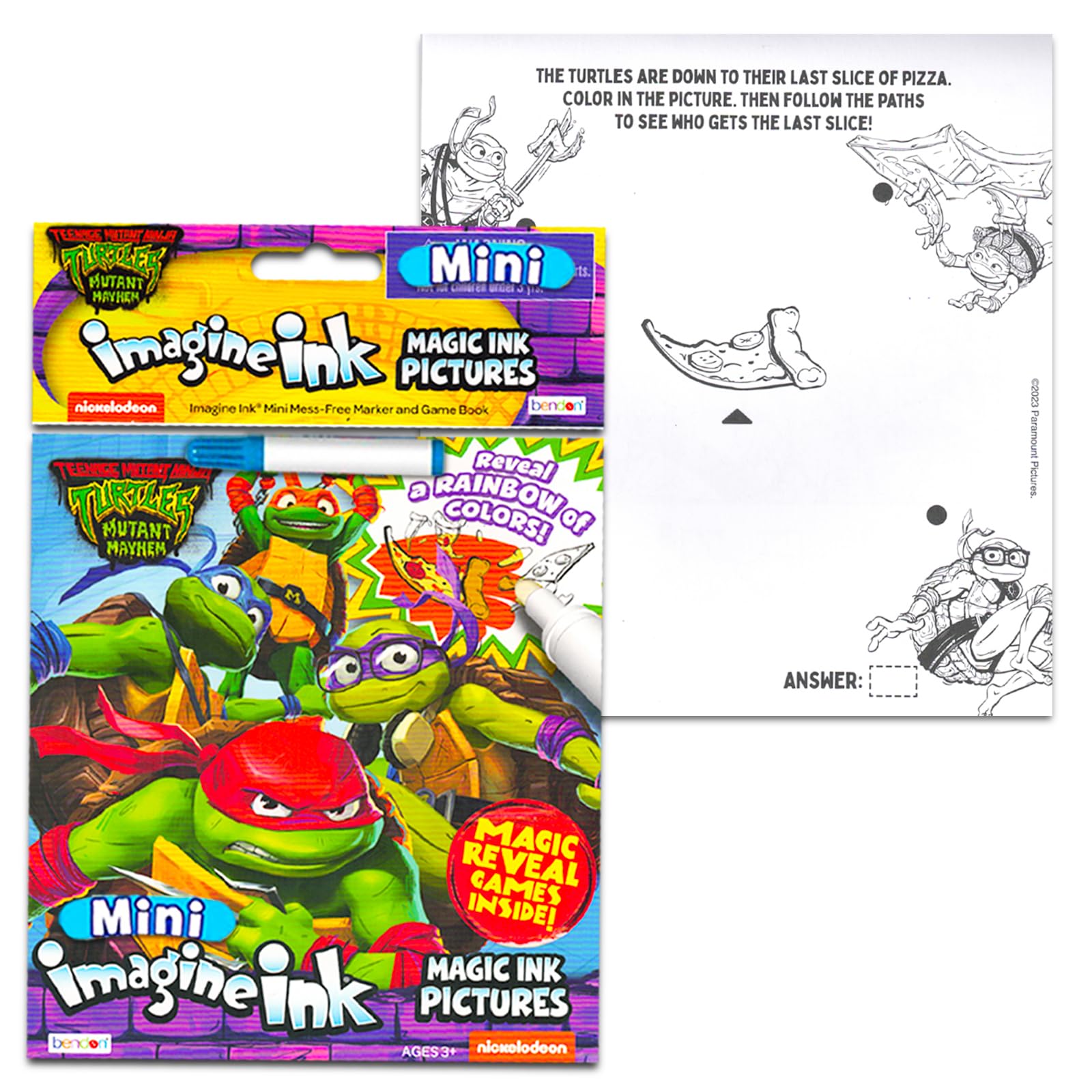 Teenage Mutant Ninja AJH3 Turtes Imagine Ink Coloring Book for Kids ...