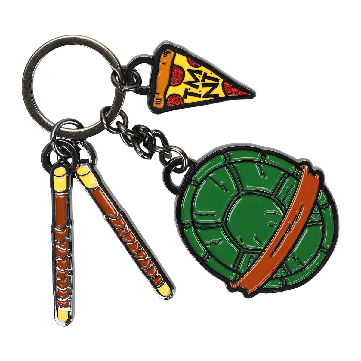 Teenage Mutant Ninja Turtle Keychain with Three Charms - Walmart.com