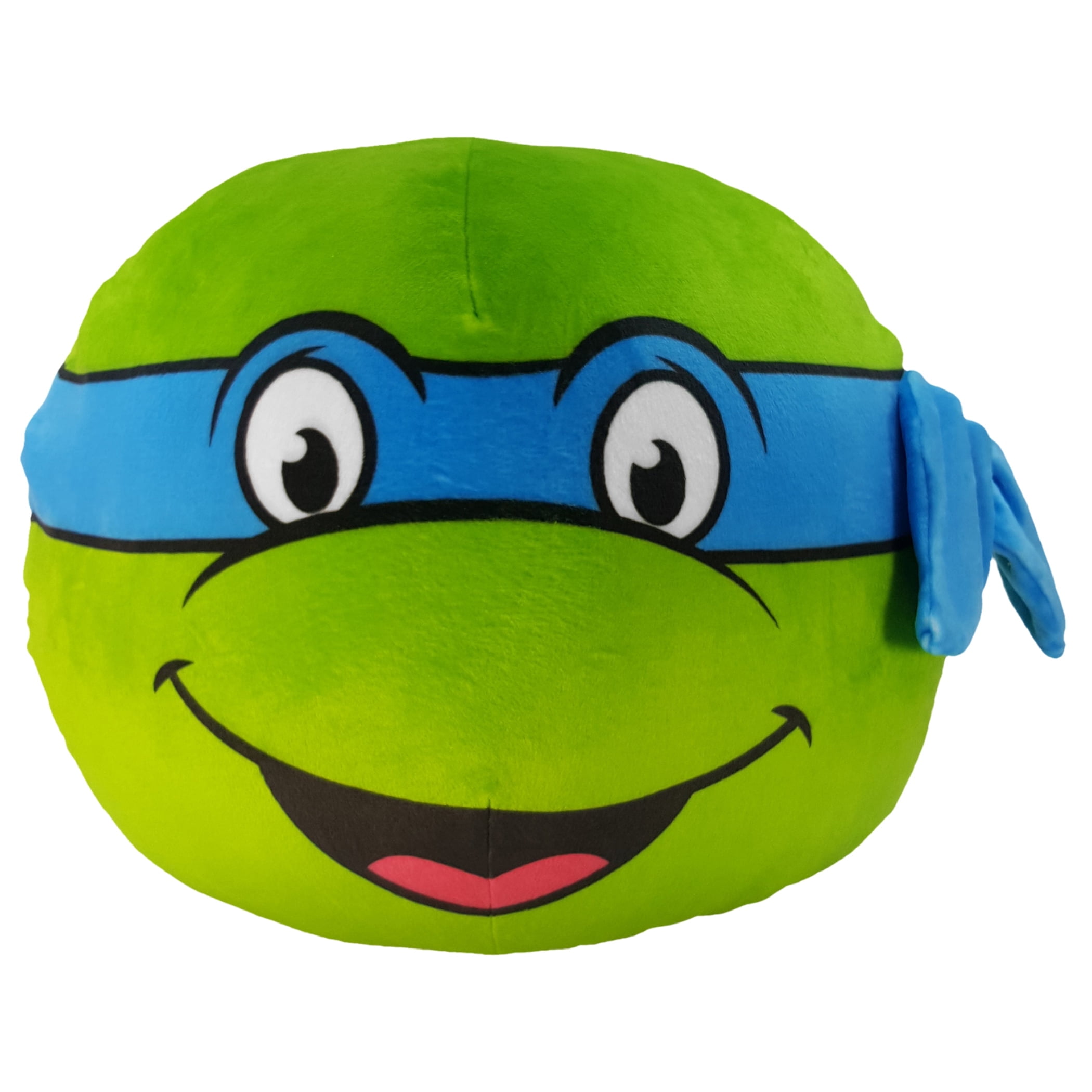 Nickelodeon's TMNT Plush Leonardo Blue Round Travel Cloud Pillow for ...