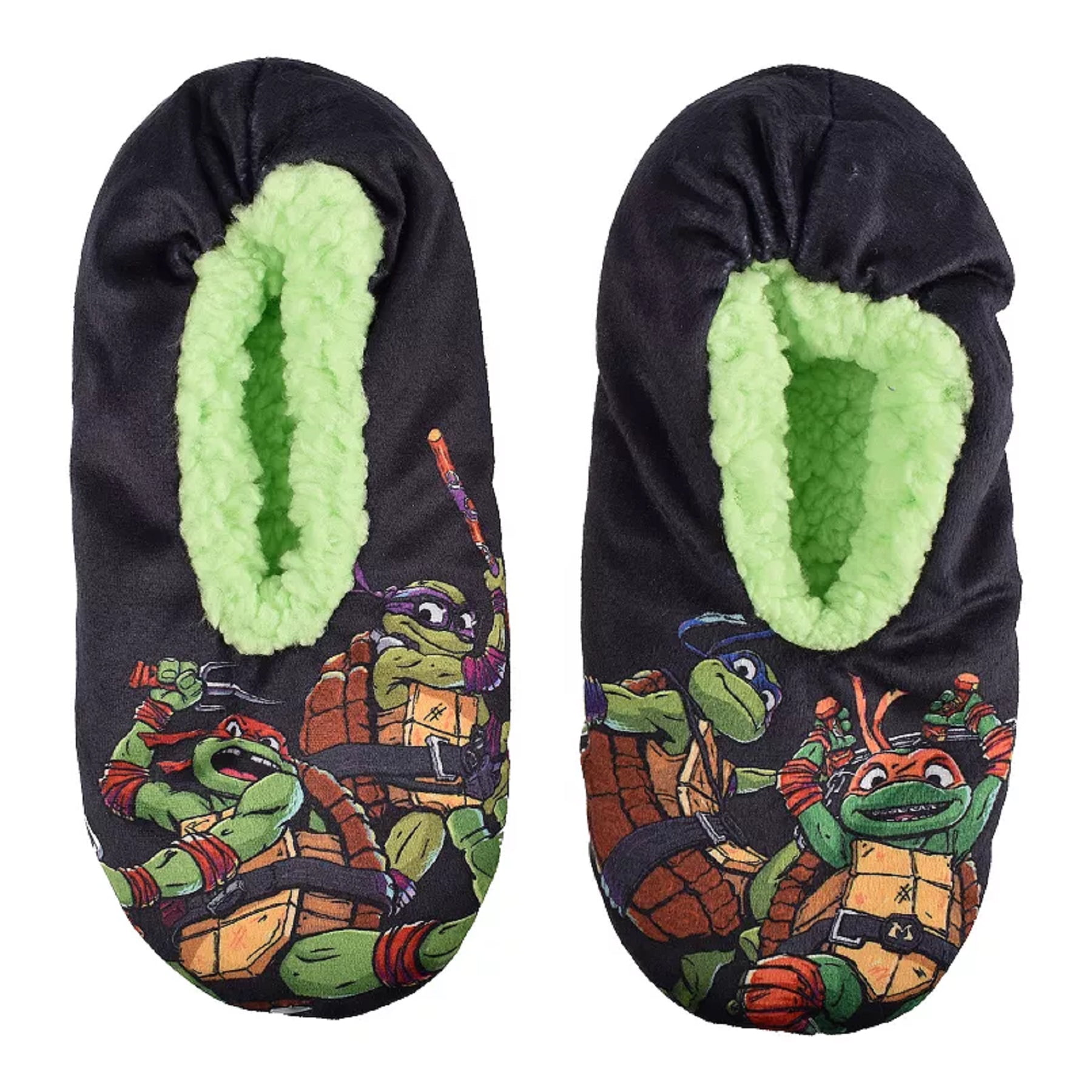 Teenage Mutant Ninja Turtle Little Boys' Print Slippers Socks (Size M/L ...