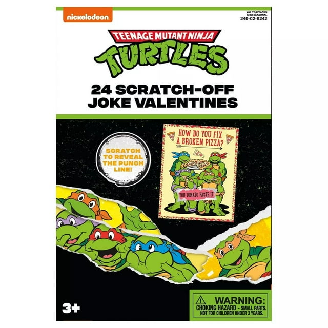 Teenage Mutant Ninja Turtles 24 Scratch-Off Joke Valentines - Walmart.com