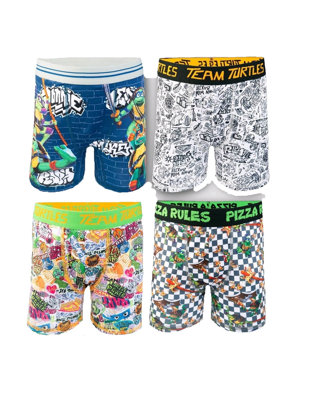 Teenage Mutant Ninja Turtles 4 Pack Boxer Briefs - 6 - Walmart.com