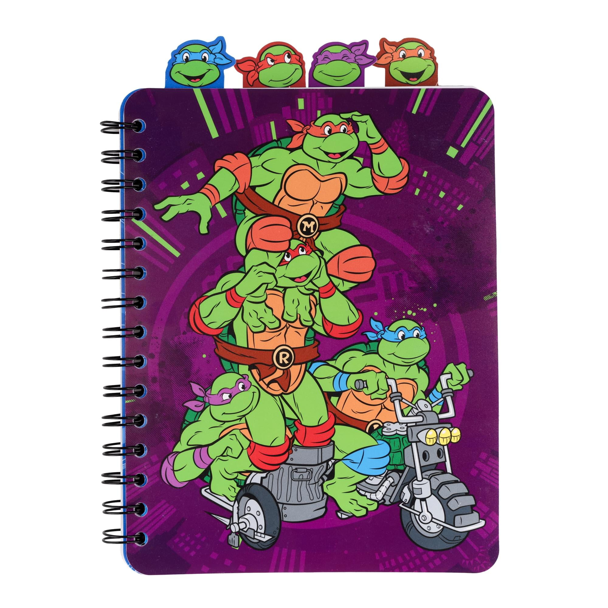 Teenage Mutant Ninja Turtles 4-Tab Spiral Notebook With 160 Dotted ...