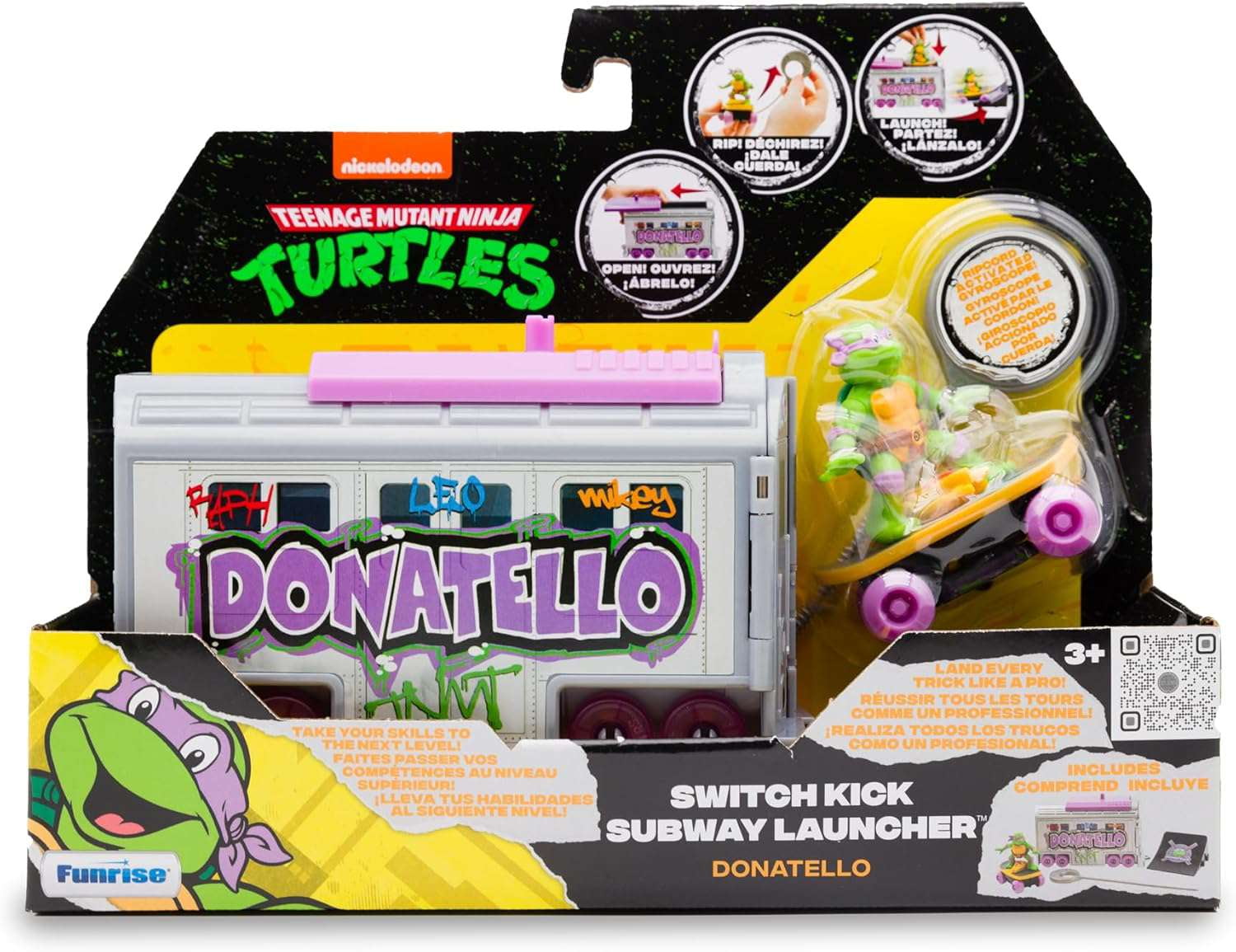 Teenage Mutant Ninja Turtles 5" Switch Kick Subway Launcher Donatello ...