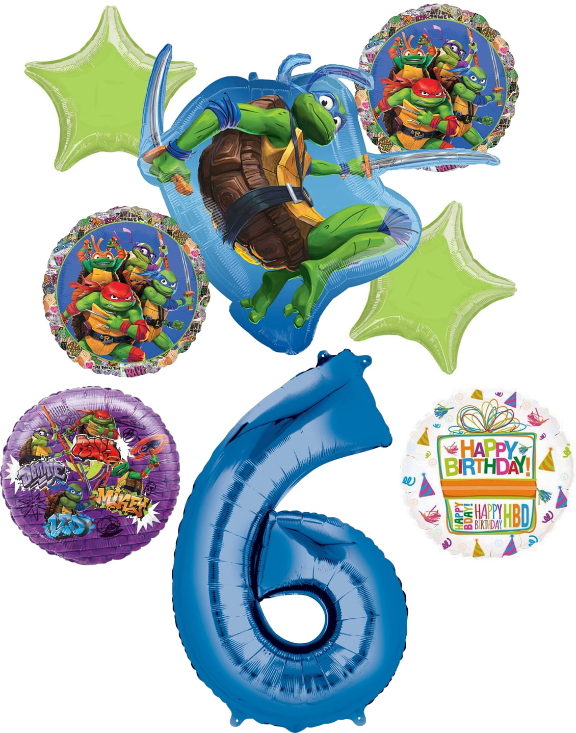 Teenage Mutant Ninja Turtles Happy 6th Birthday, Mayhem TMNT Theme ...