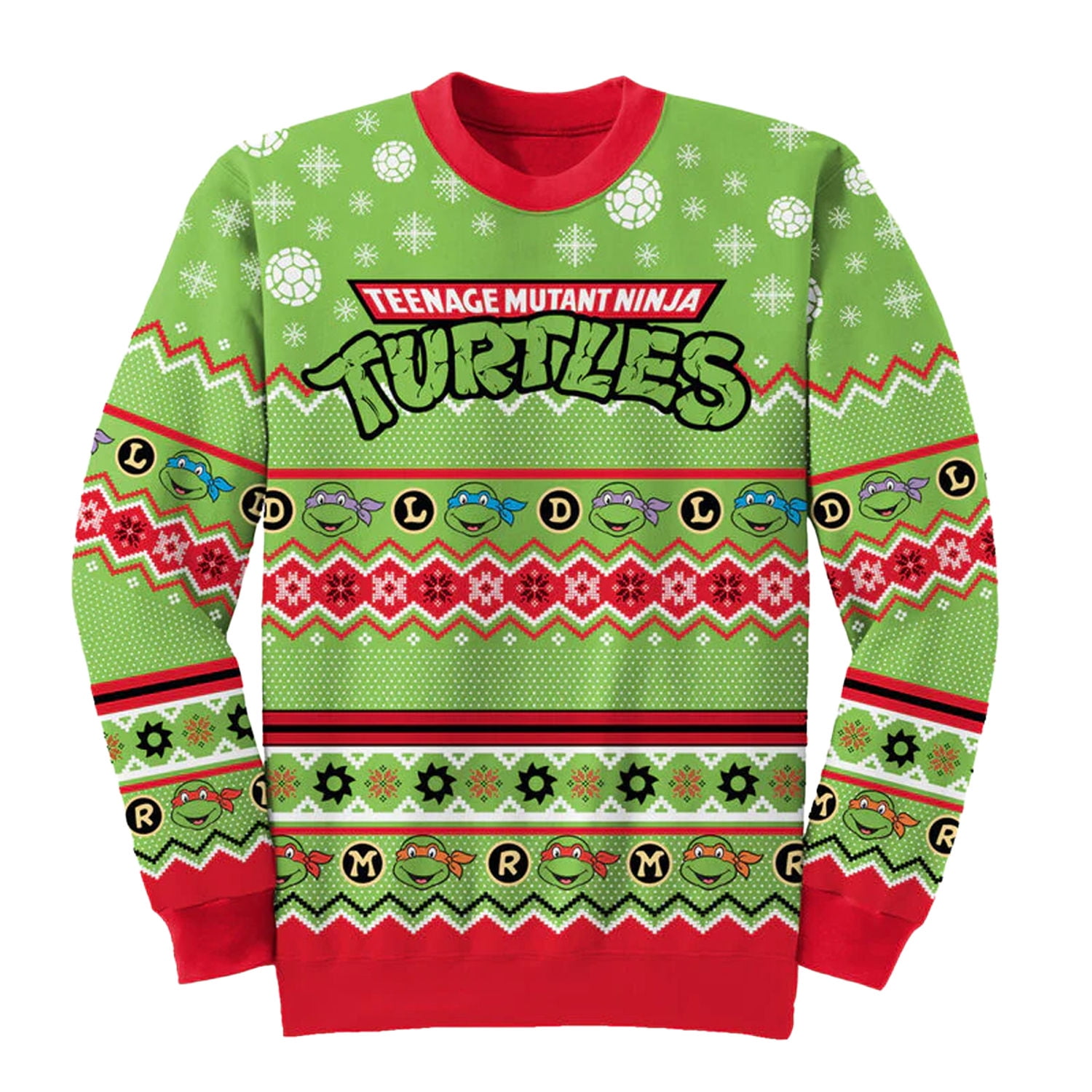 Teenage Mutant Ninja Turtles Adult LDRM Repeat Print Sweater - Walmart.com