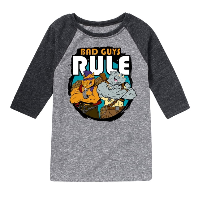 Teenage Mutant Ninja Turtles - Bad Guys Rule - Toddler & Youth Raglan ...