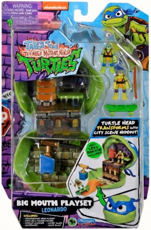 Teenage Mutant Ninja Turtles Big Mouth Leonardo Micro Playset - Walmart.com