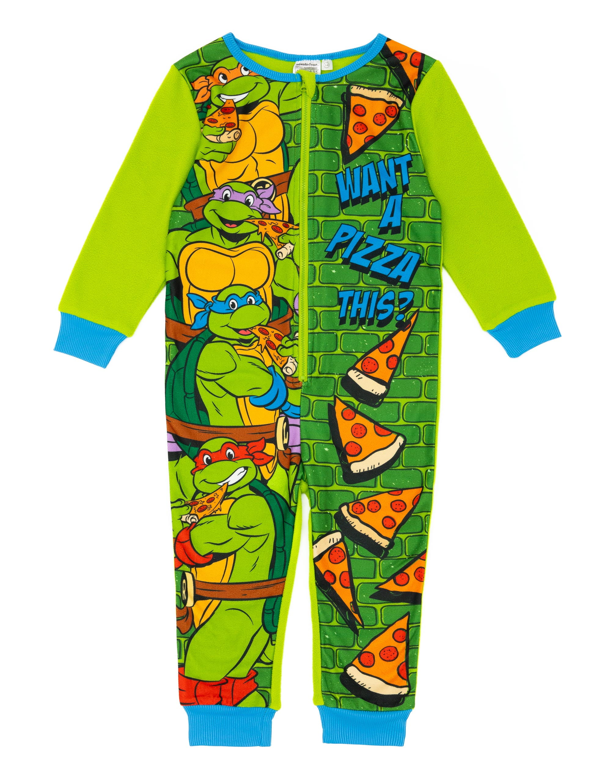 Teenage Mutant Ninja Turtles Boy's Fleece Character Pajama Sleeper ...