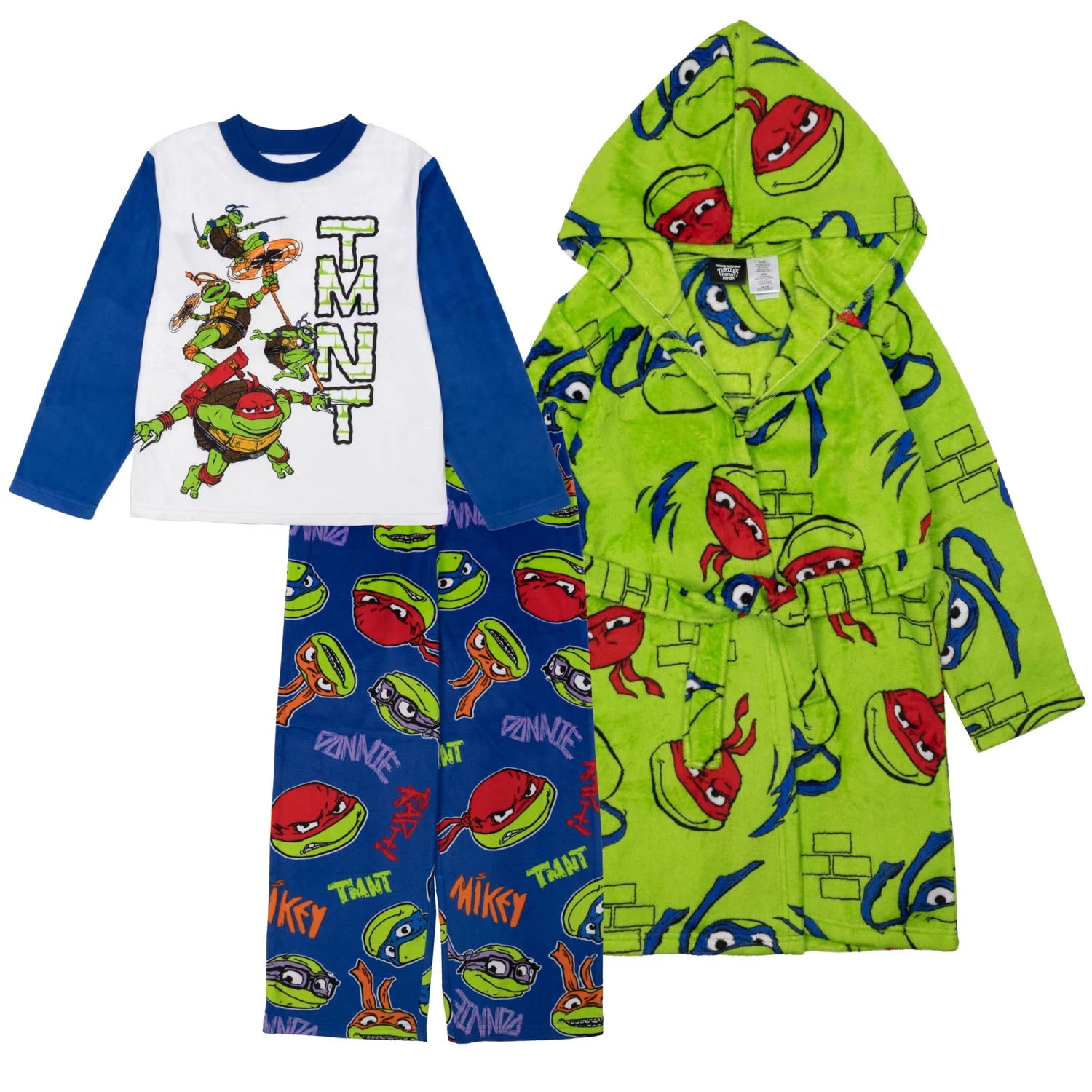 Nickelodeon Teenage Mutant Ninja Turtles Boy's Fleece Pajama and Hooded ...