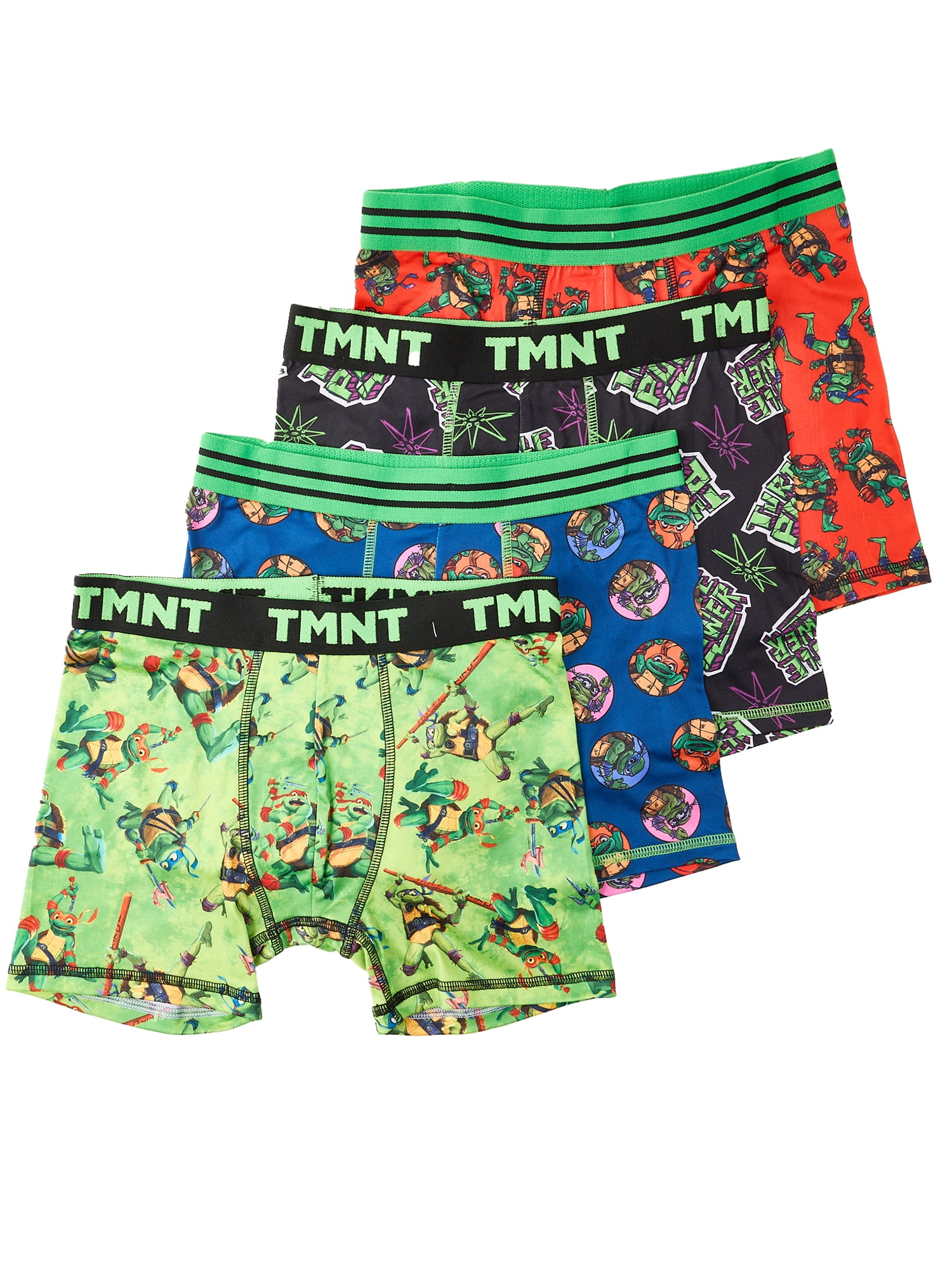 Teenage Mutant Ninja Turtles Boys Boxer Brief Underwear, 4-Pack, Sizes ...