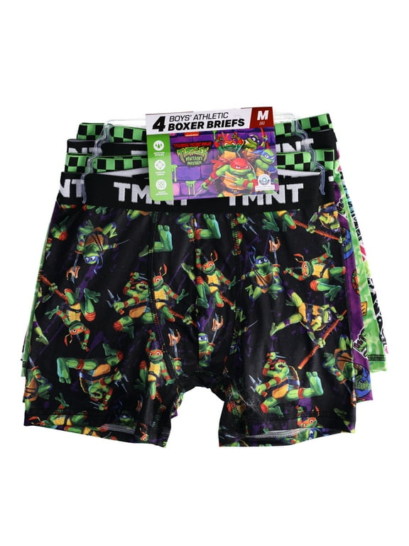Wonder Nation Boys Underwear Soft Cotton Boxer Briefs, 10-Pack, Sizes S ...