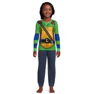 Teenage Mutant Ninja Turtles Boys Long Sleeve Graphic Top and Fleece Pants Pajama Set, 2-Piece ...