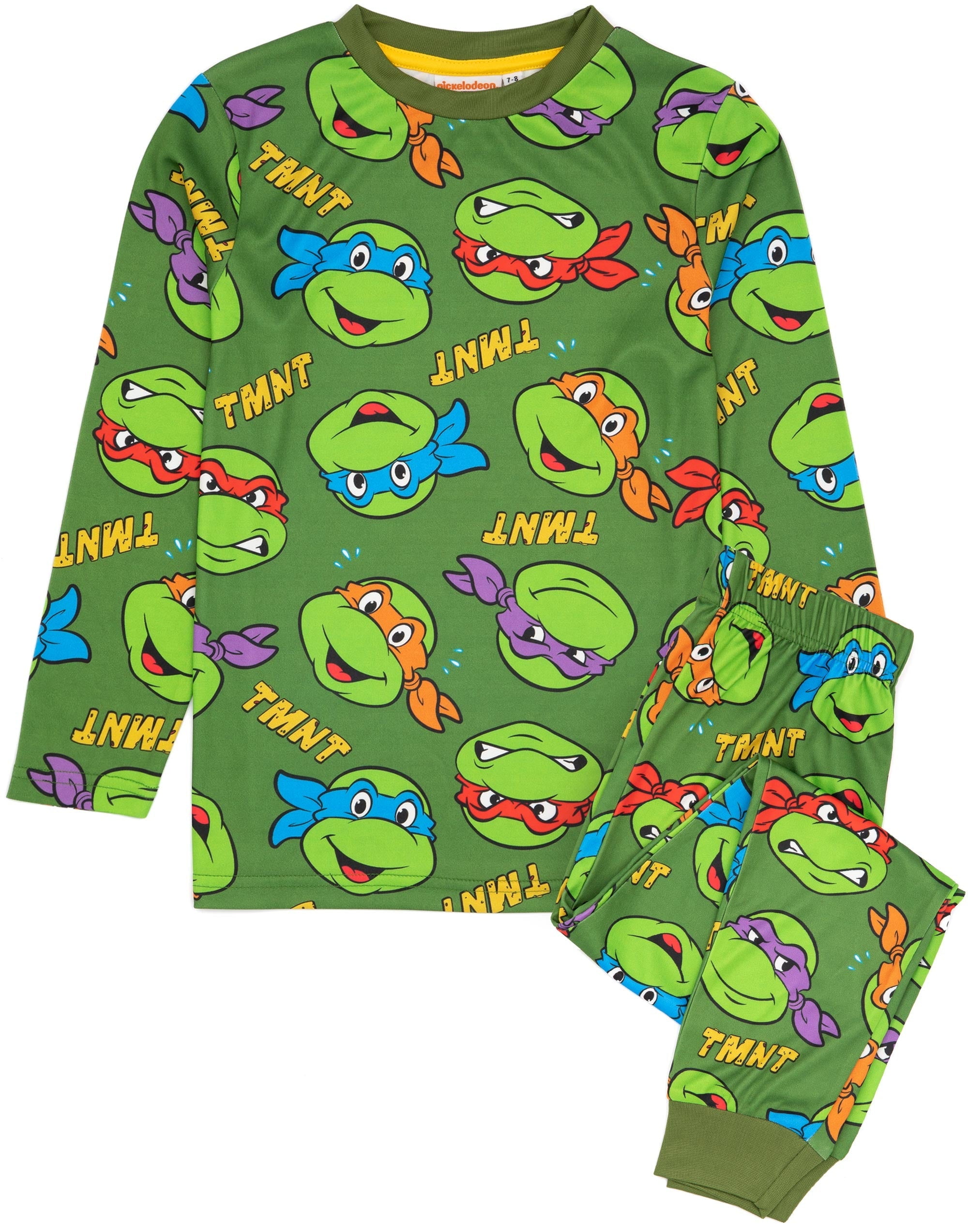 Teenage Mutant Ninja Turtles Boys Green Short Sleeve Long Leg Pyjama ...