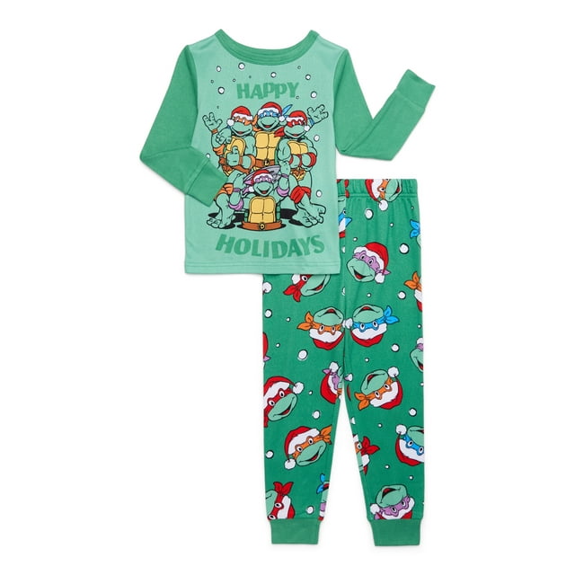 Teenage Mutant Ninja Turtles Boys Long-Sleeve Top & Pants Pajama Set, 2-Piece, Sizes 4-10 ...