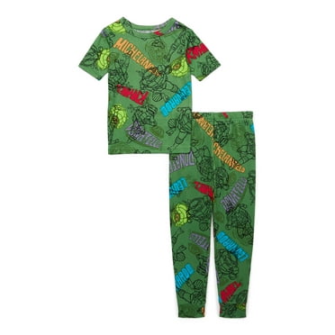 Monster Jam Boys Short Sleeve and Shorts Pajama Set, 2-Piece, Sizes 4 ...