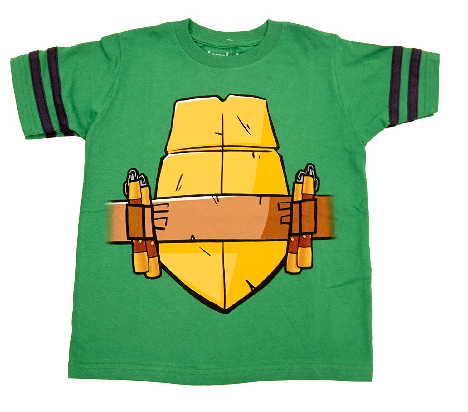 Teenage Mutant Ninja Turtles Boys Striped Sleeves Costume T-Shirt ...