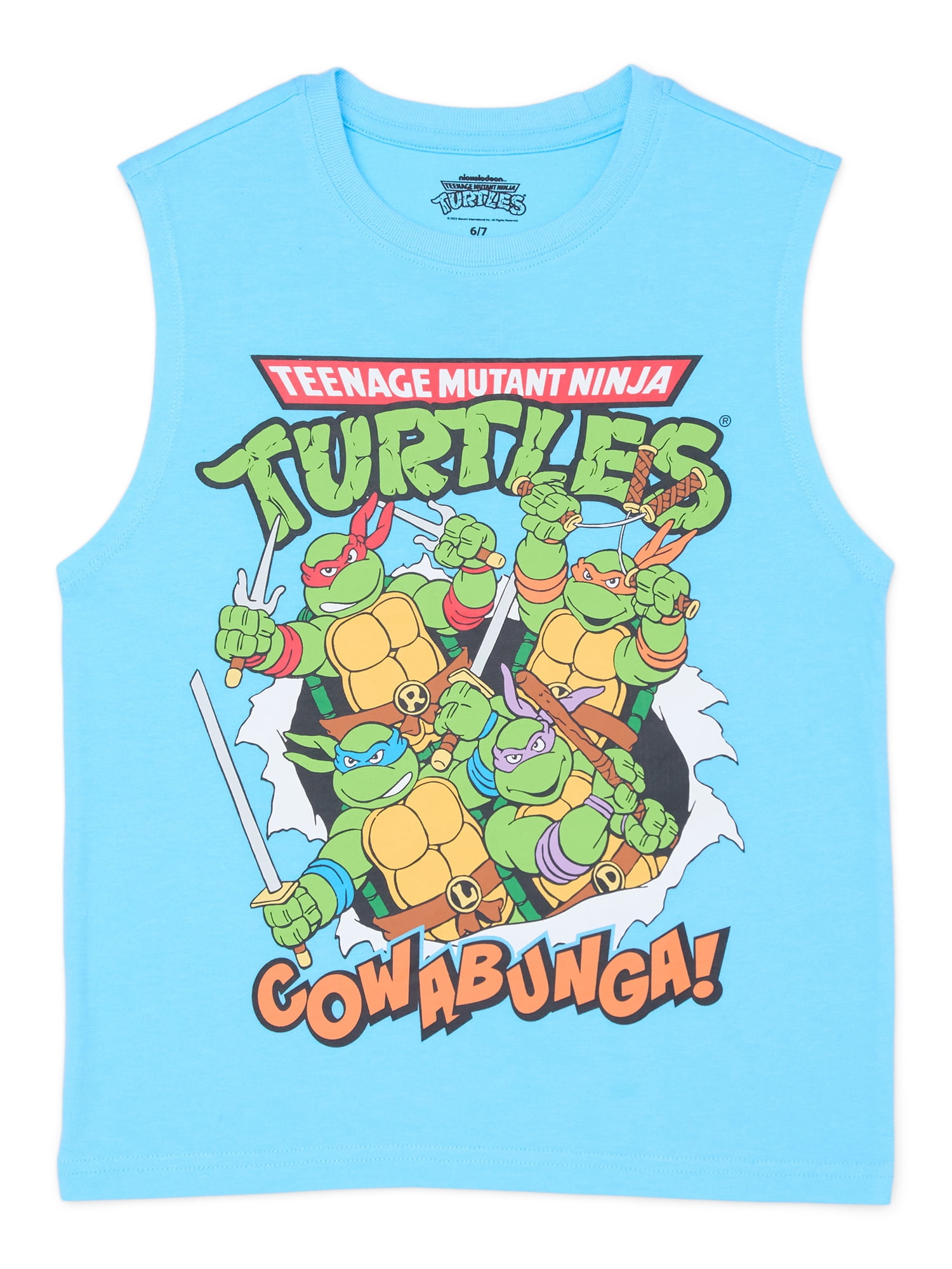 Teenage Mutant Ninja Turtles Sleeveless Crewneck Cotton, Tank Tops (Boy ...