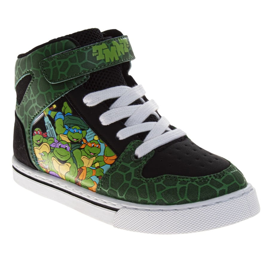 Teenage Mutant Ninja Turtles Boys Vintage High Top Sneakers. (Little ...