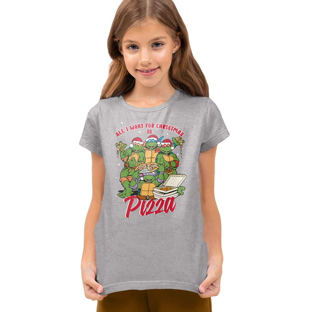 Teenage Mutant Ninja Turtles Christmas Pizza Kids T Shirtfor Youth ...