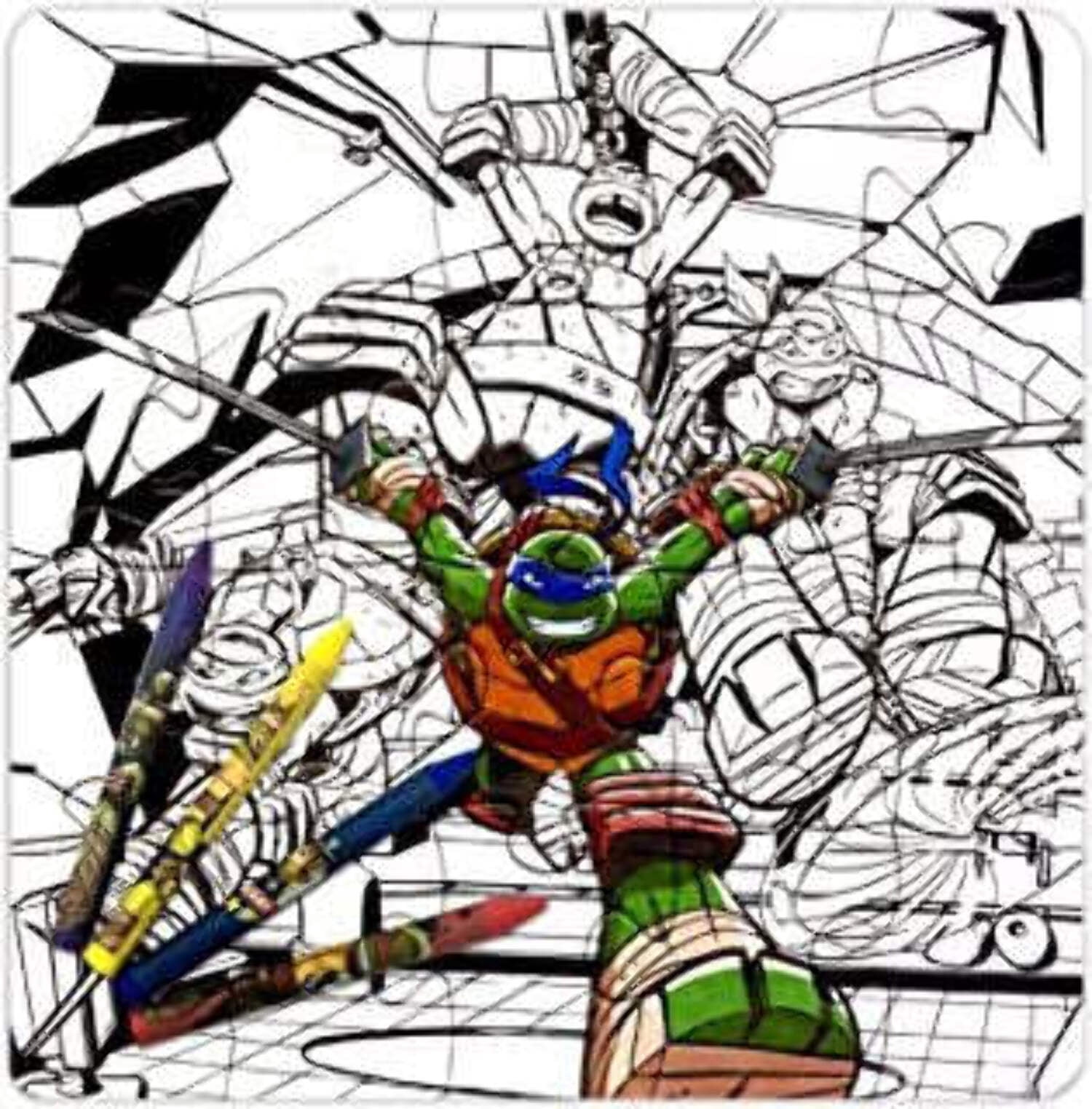 Teenage Mutant Ninja Turtles Color Your Own Puzzle w/ Crayons - Walmart.com