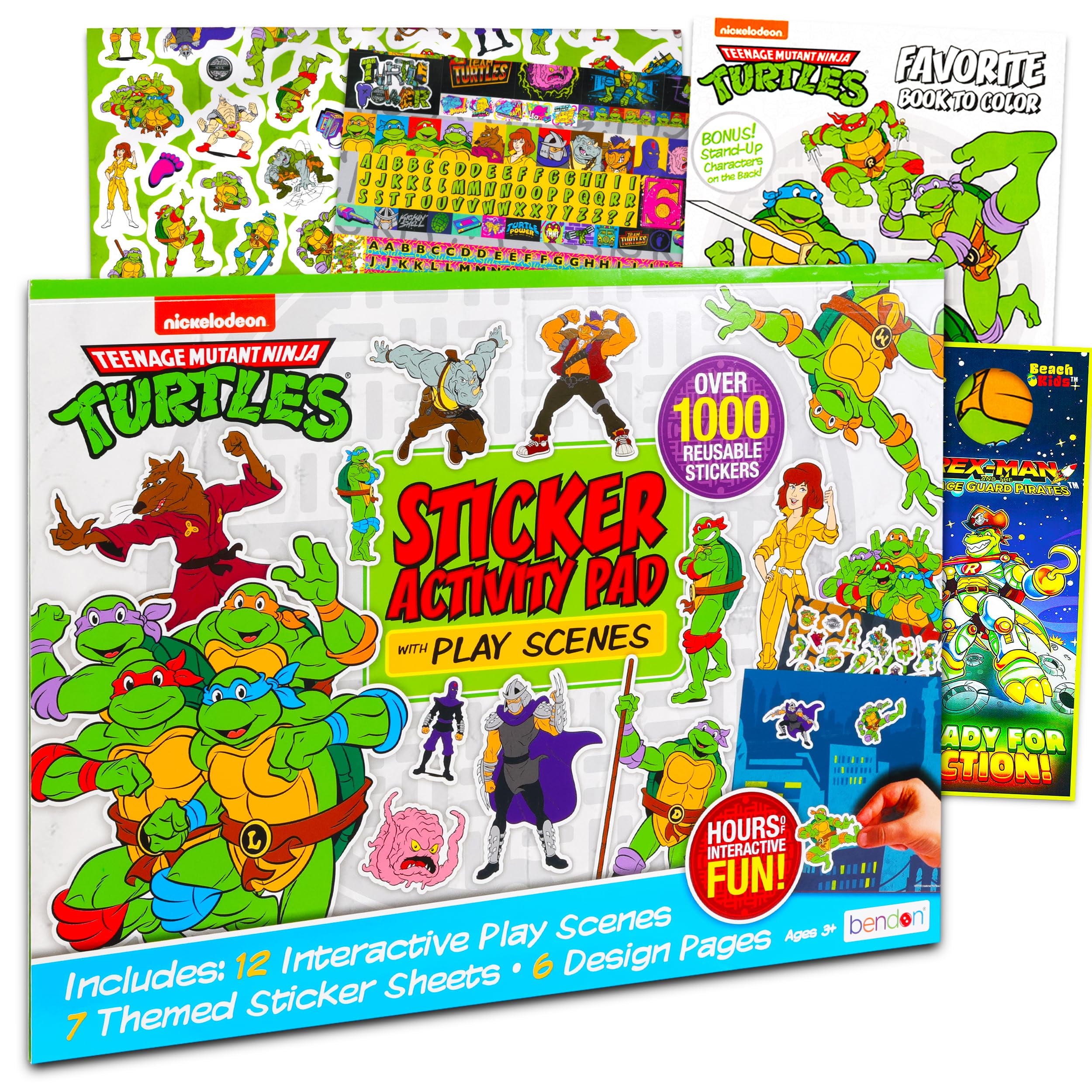 Teenage Mutant Ninja Turtles DHF10 Activity Set with TMNT Coloring Book ...