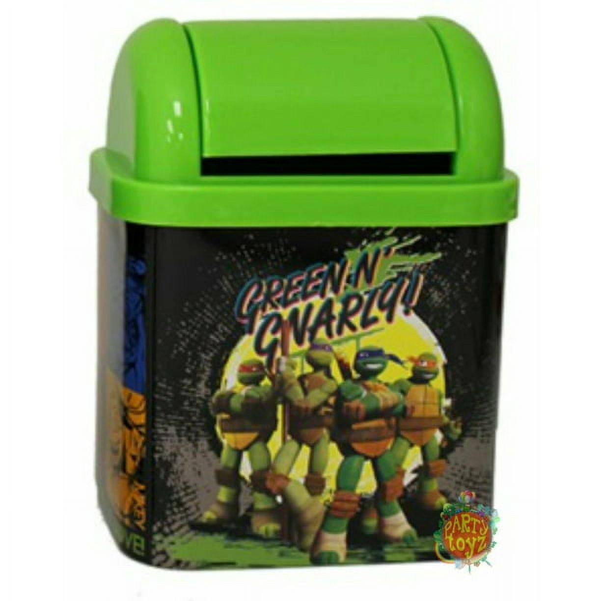 Teenage Mutant Ninja Turtles Desktop Waste Bin Tin - "Green N' Gnarly ...