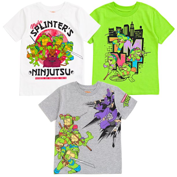 Teenage Mutant Ninja Turtles Donatello Raphael Leonardo 3 Pack T-Shirts ...